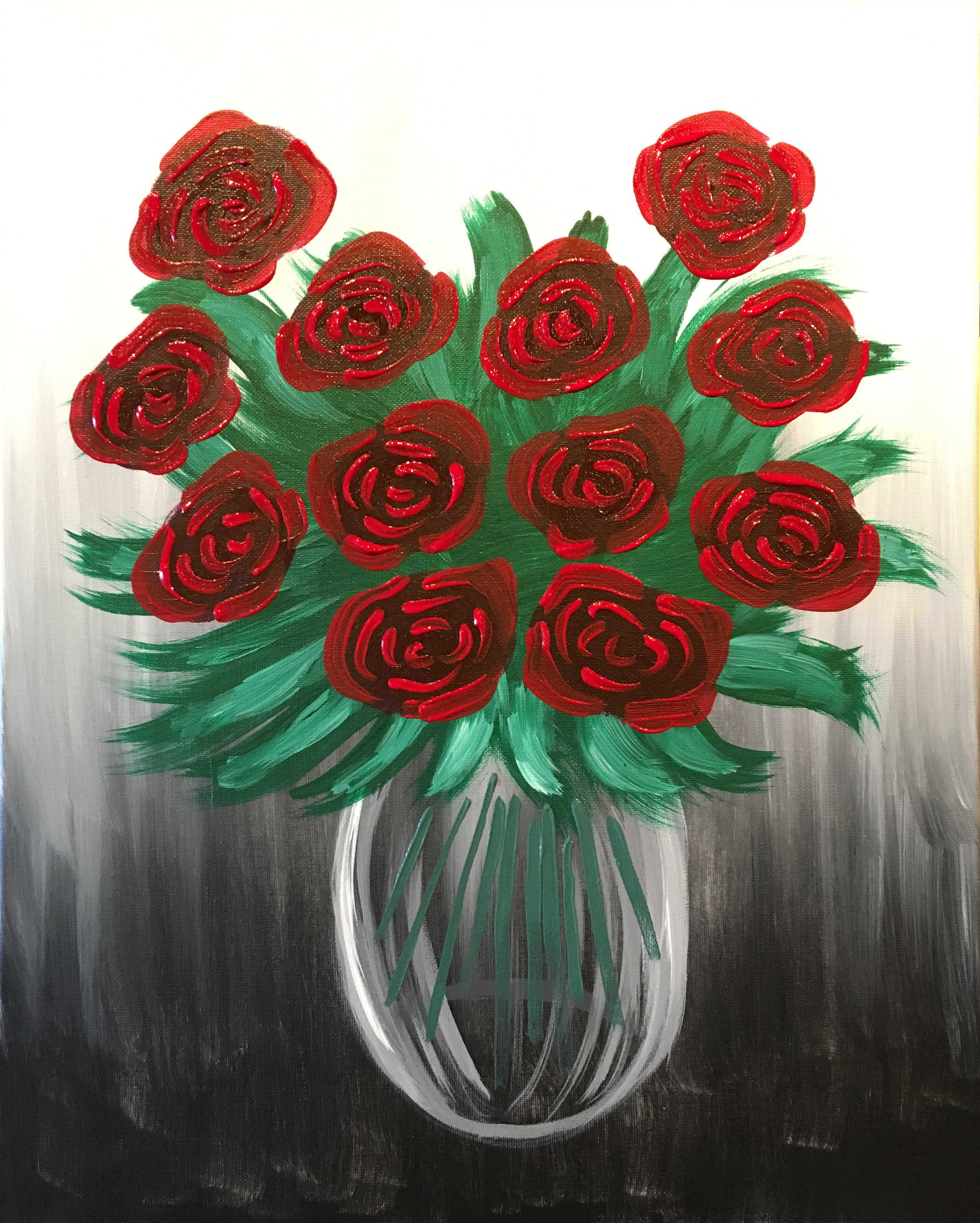 A Dozen Roses - Pinot's Palette Painting