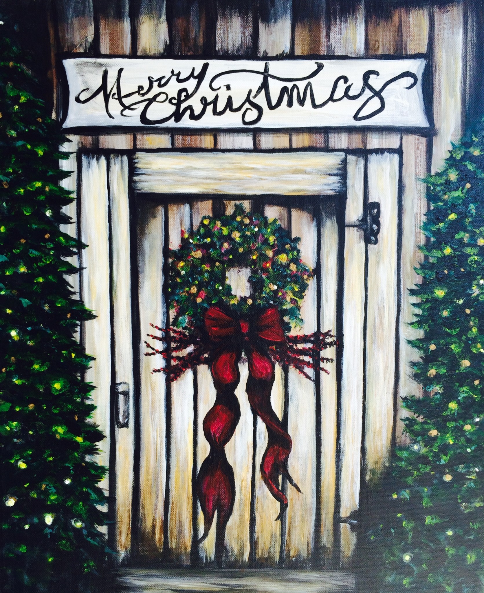 A Simply Charming Christmas - Pinot's Palette Painting