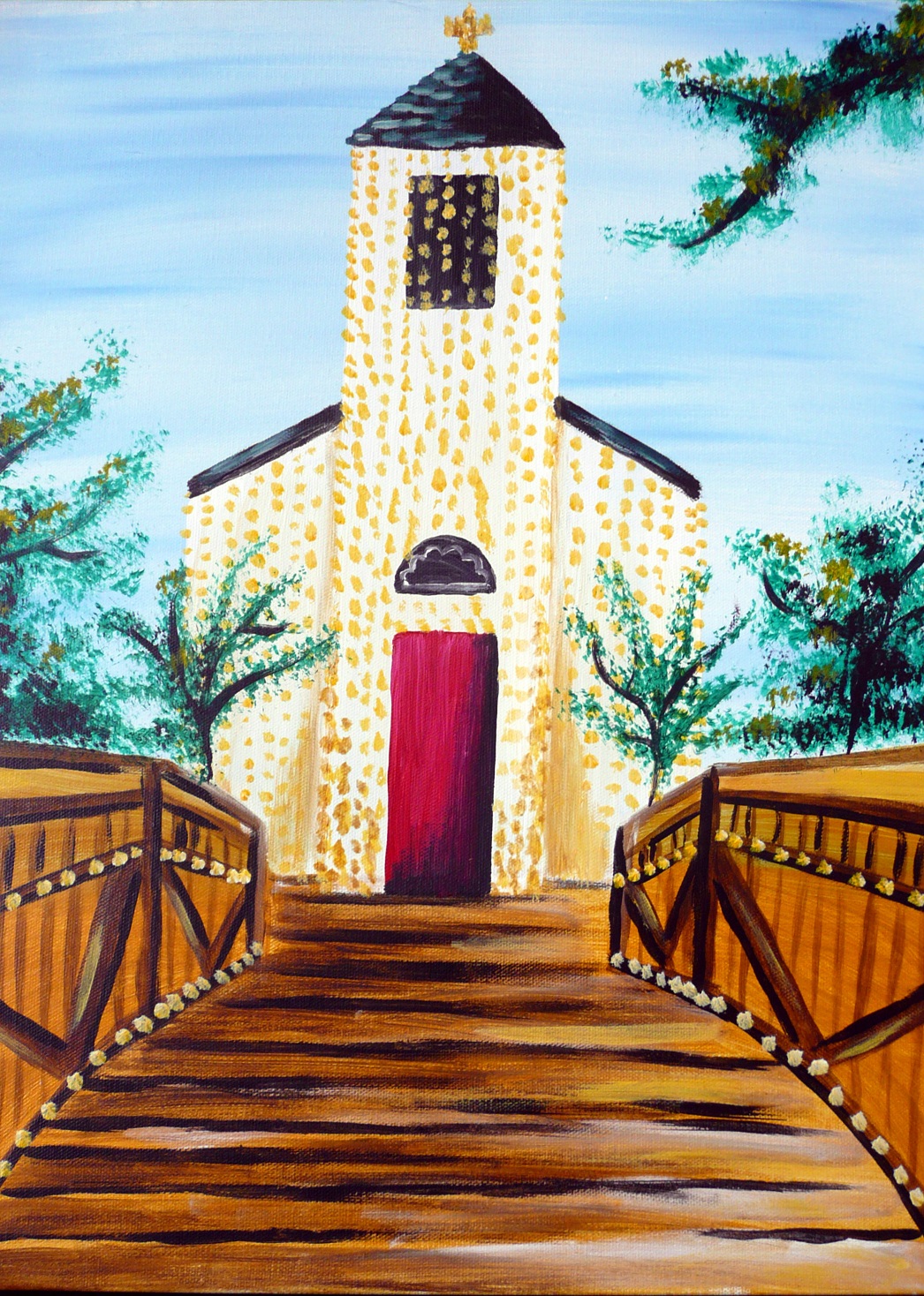 Acadian Village Chapel - Pinot's Palette Painting