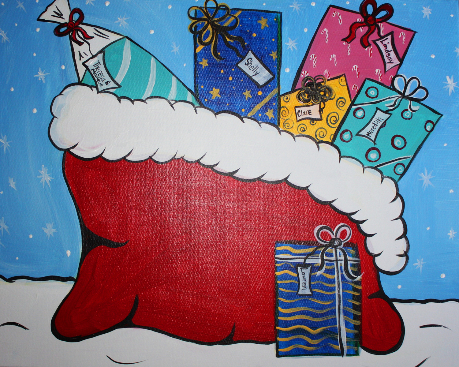 All I Want For Christmas Pinot s Palette Painting all-i-want-for-christmas-pinot-s-palette-painting
