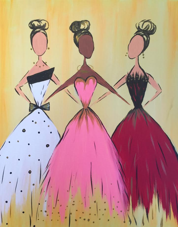 All The Lovely Ladies - Pinot's Palette Painting