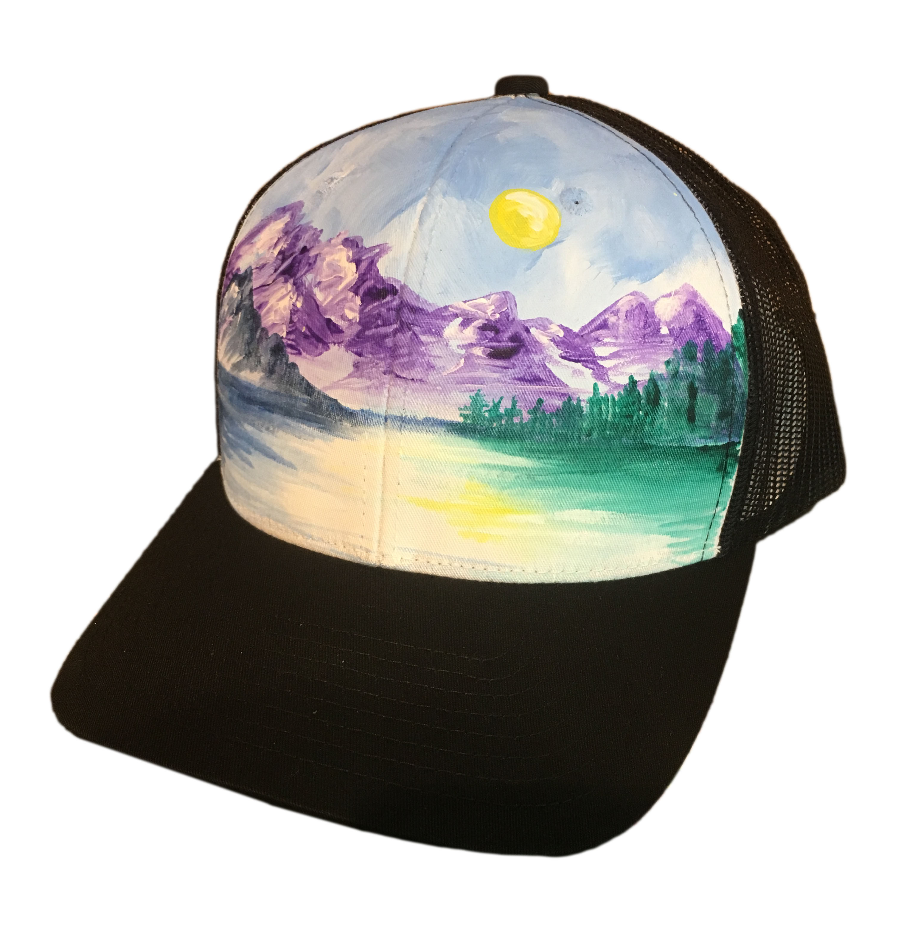 Alpine Lake Trucker Hat - Pinot's Palette Painting