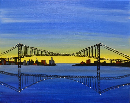 Ambassador Bridge - Pinot's Palette Painting