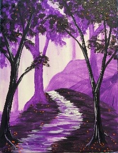 Amethyst Adventure - Pinot's Palette Painting