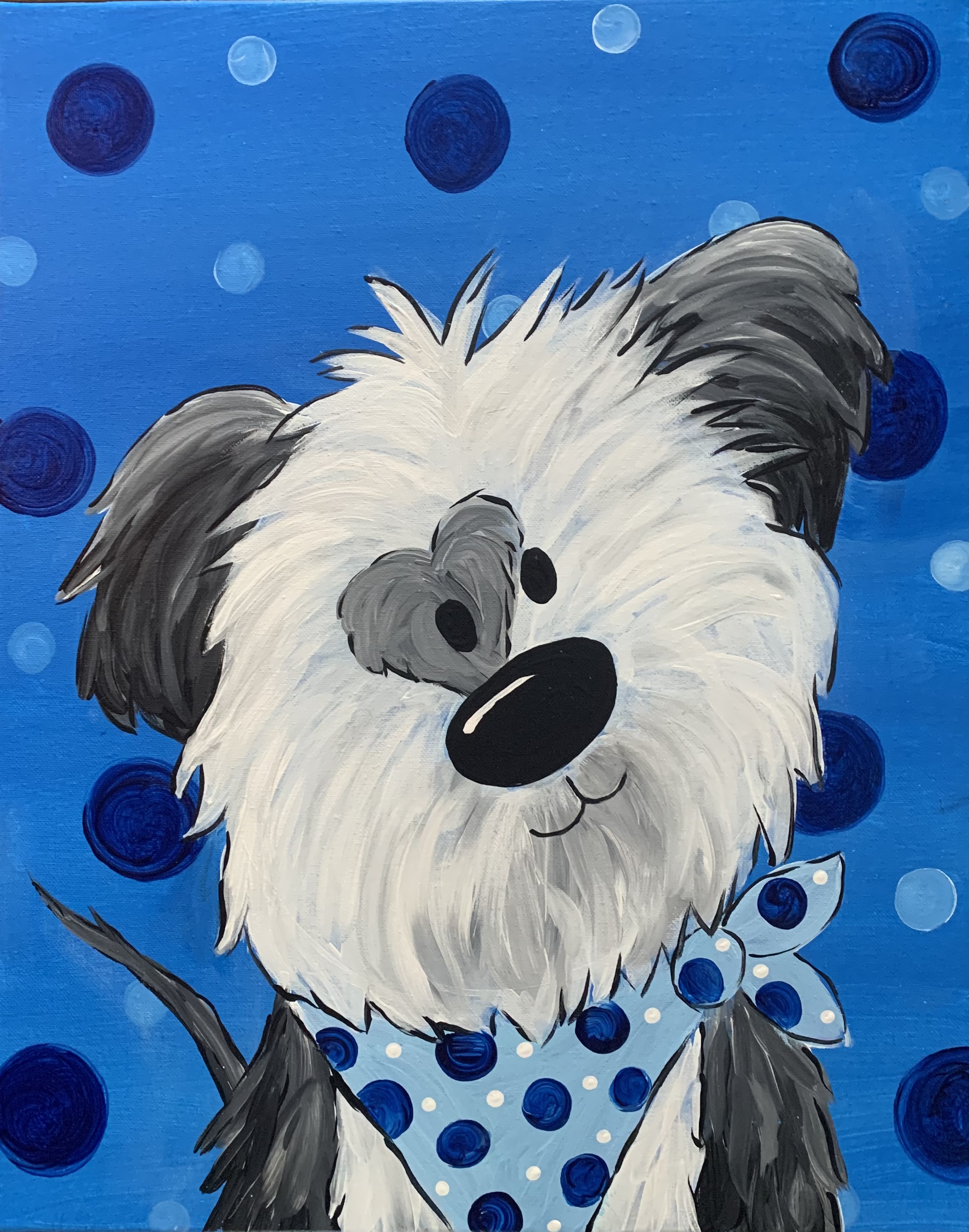 Bandit in Blue - Pinot's Palette Painting