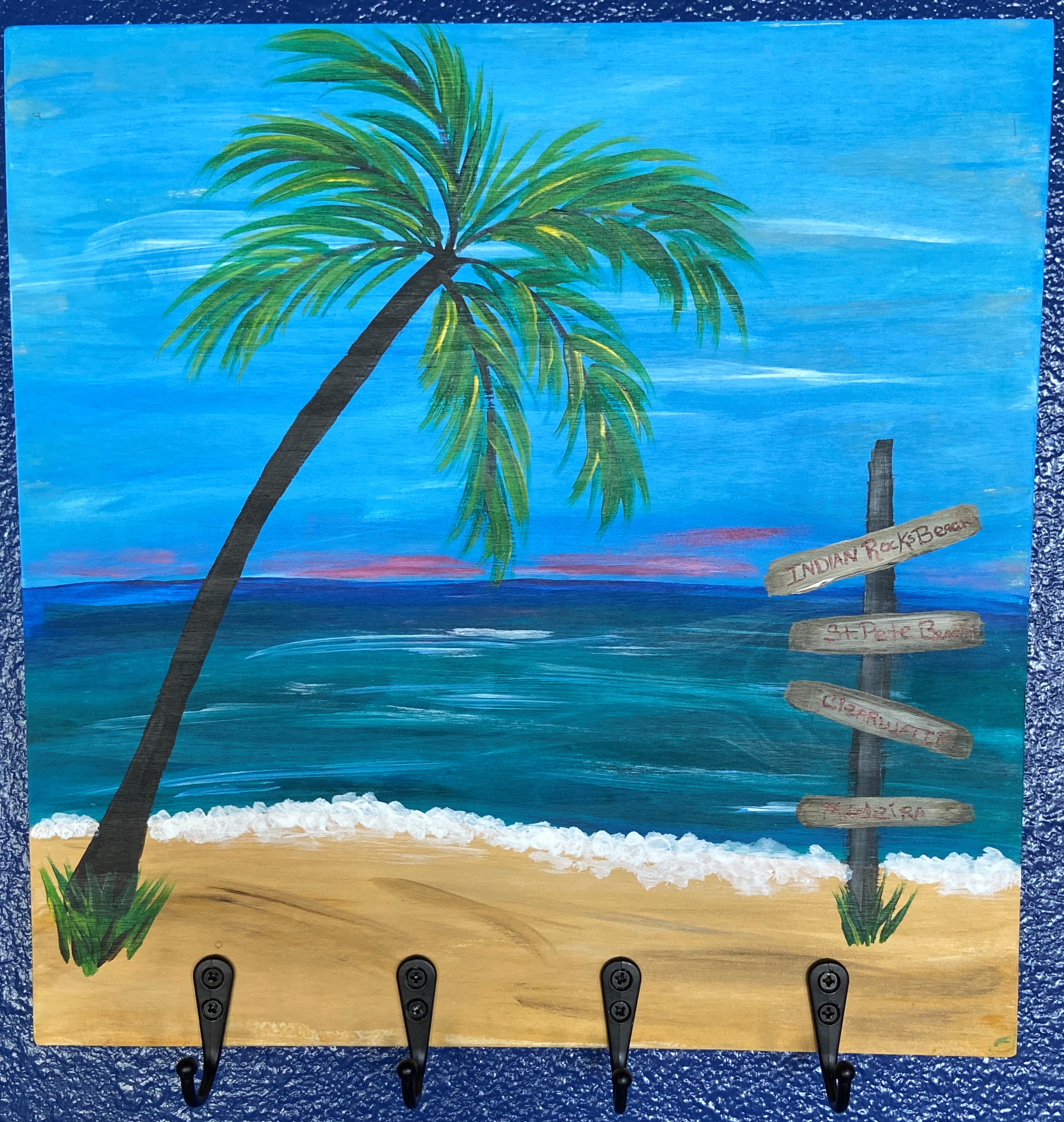 Beach Signs Key Holder - Pinot's Palette Painting