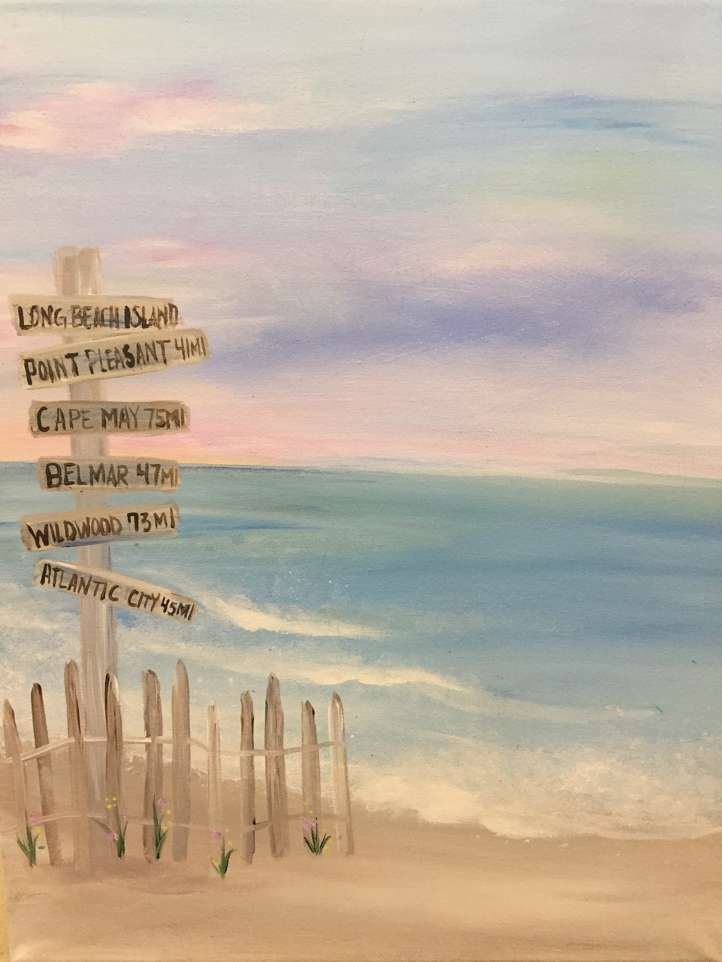 Beach Signs - Pinot's Palette Painting