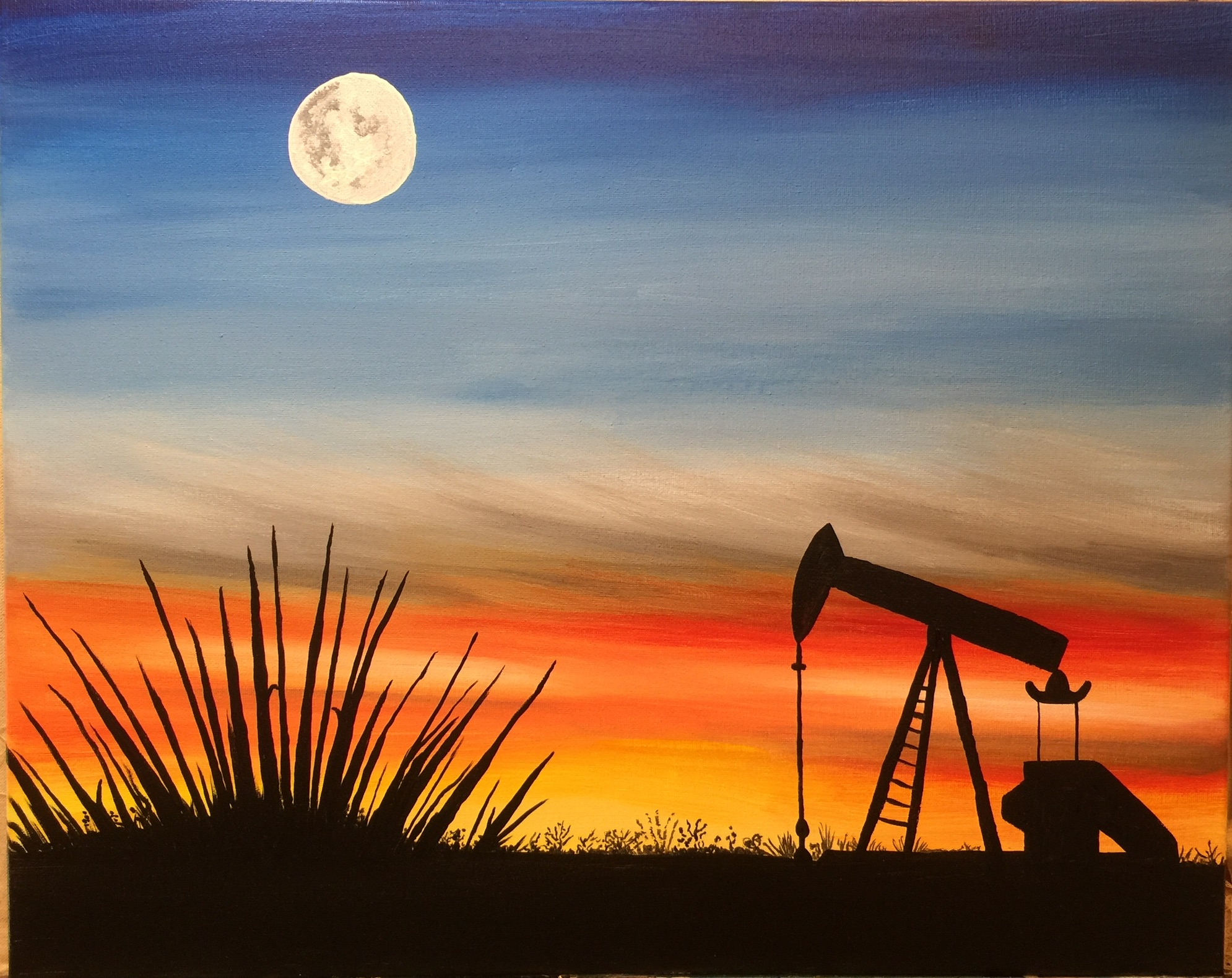 Black Gold Sunset - Pinot's Palette Painting