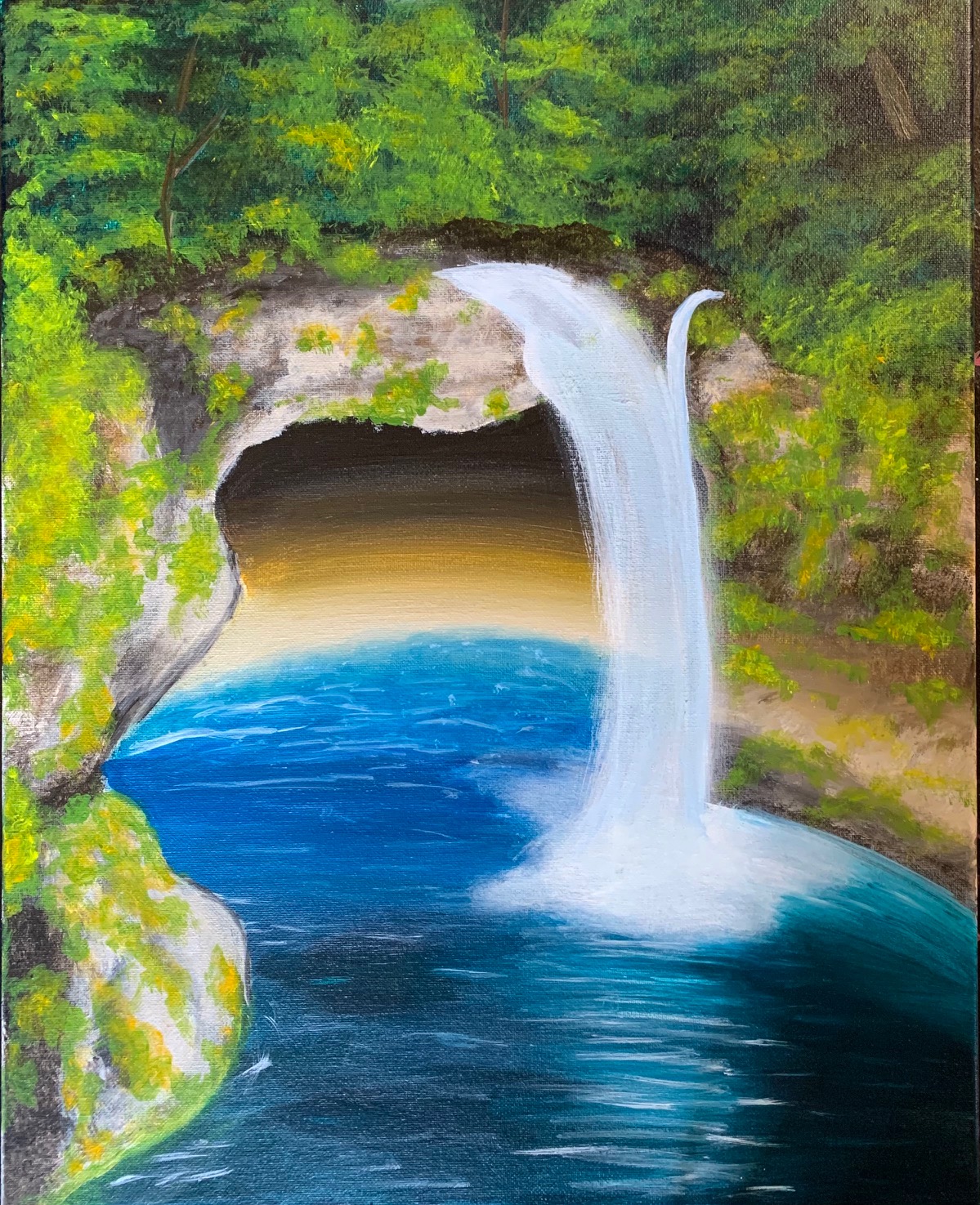 Blue Lagoon Falls - Pinot's Palette Painting