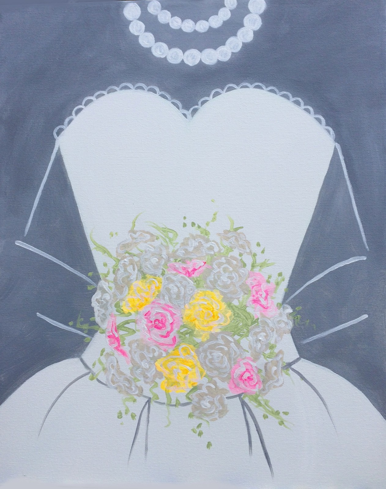 Blushing Bride - Pinot's Palette Painting