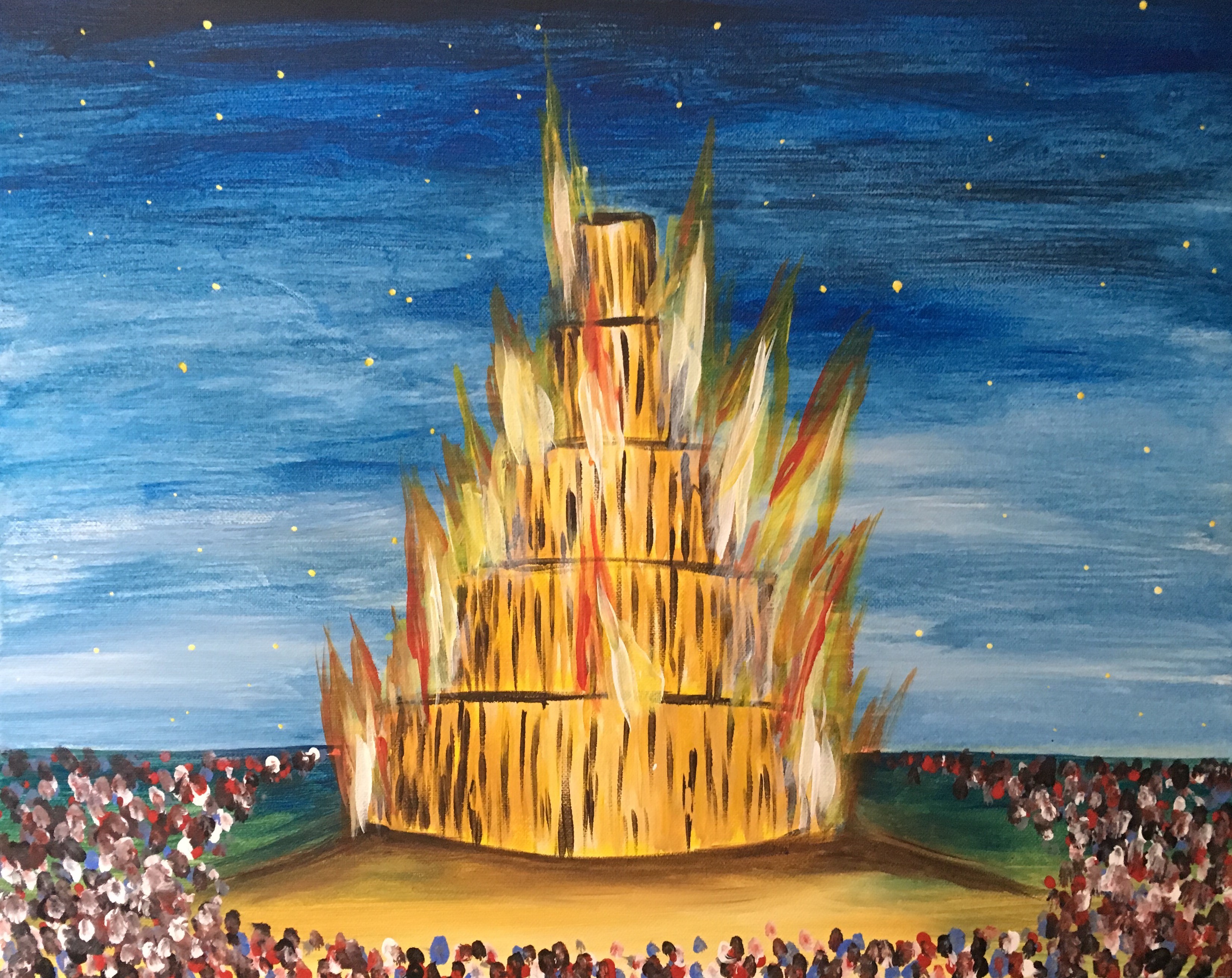 Bonfire - Pinot's Palette Painting
