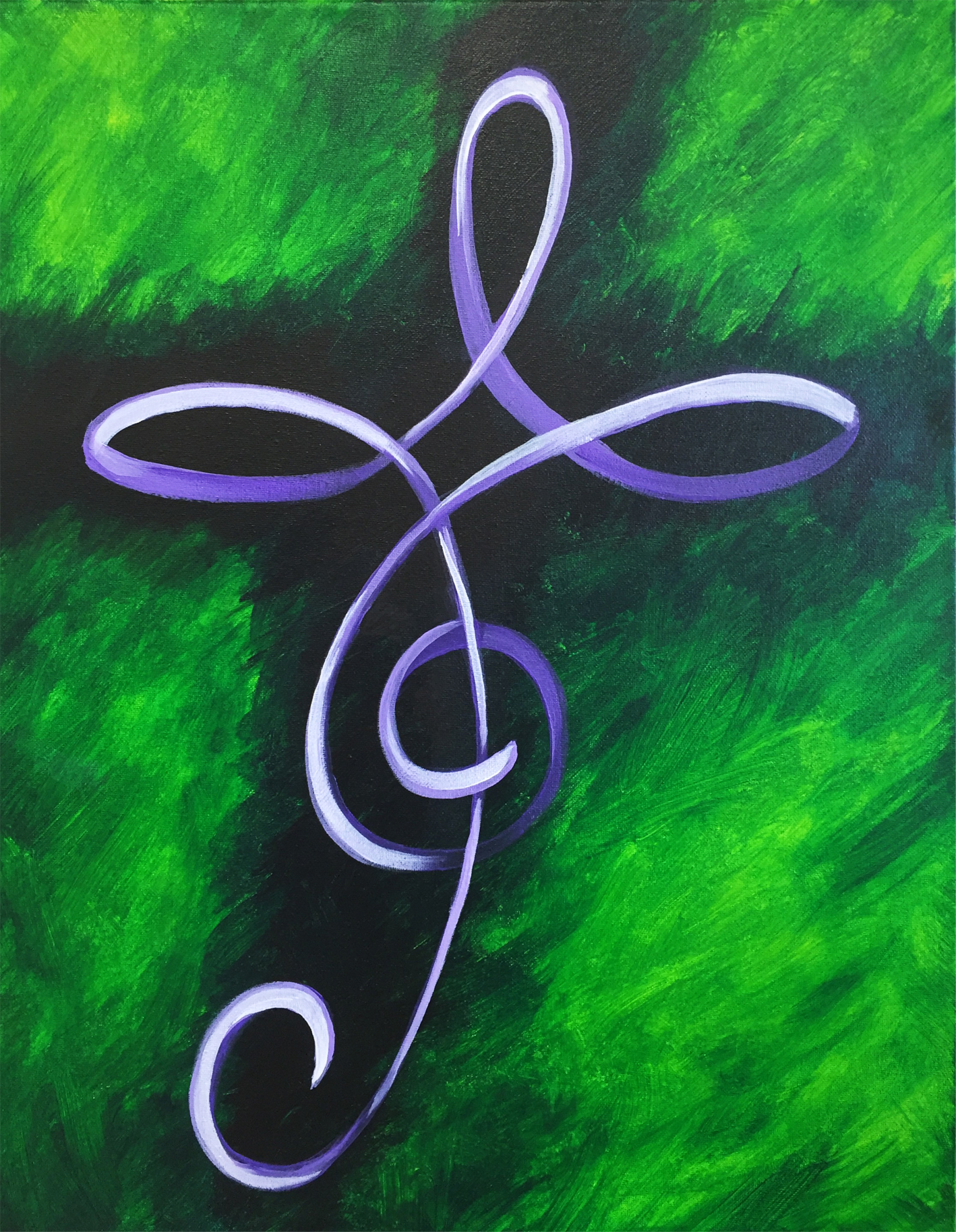 Calligraphy Cross - Pinot's Palette Painting