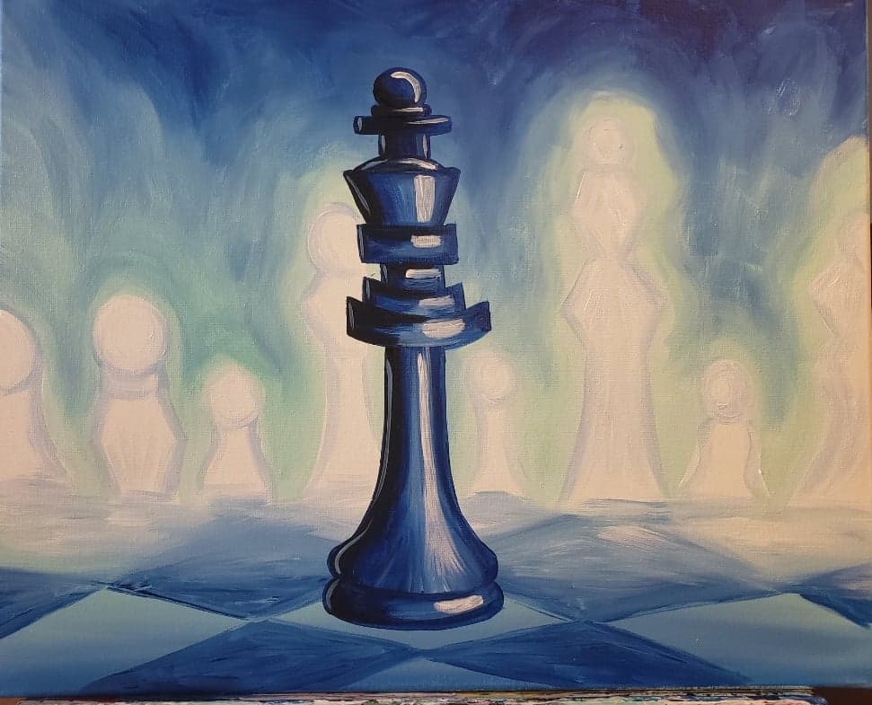 Check Mate! - Pinot's Palette Painting