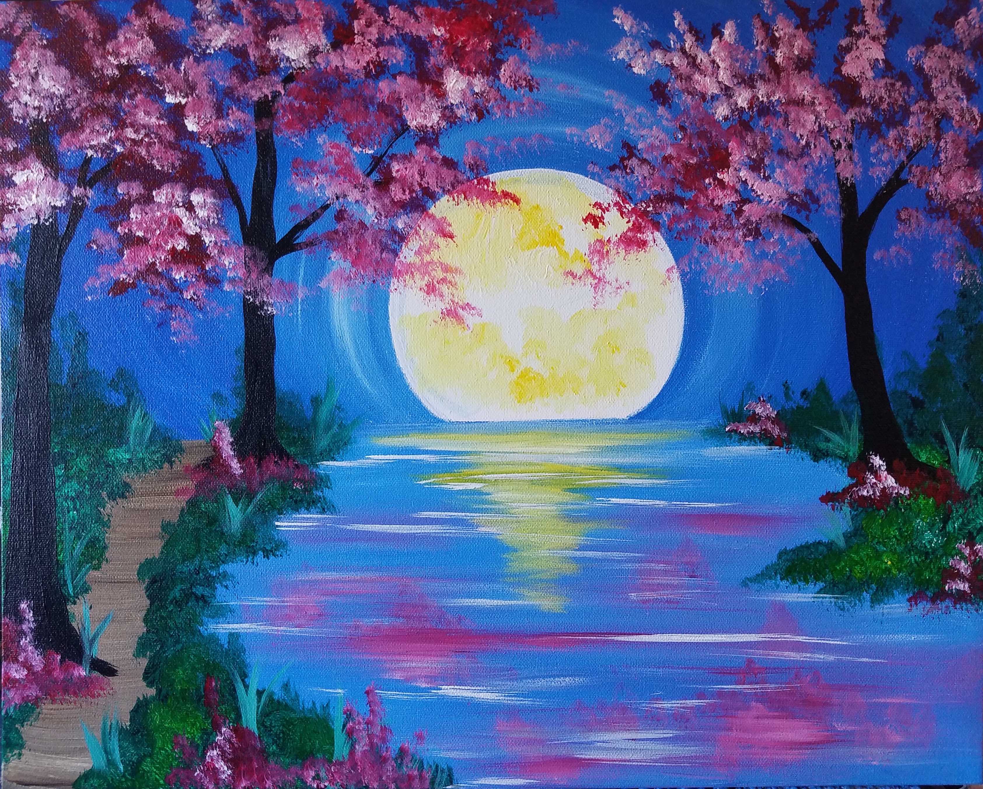 Cherry Tree Lane - Pinot's Palette Painting