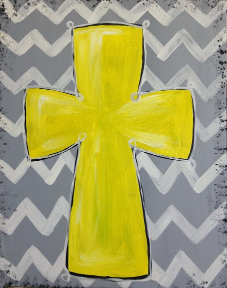 Chevron Cross - Pinot's Palette Painting