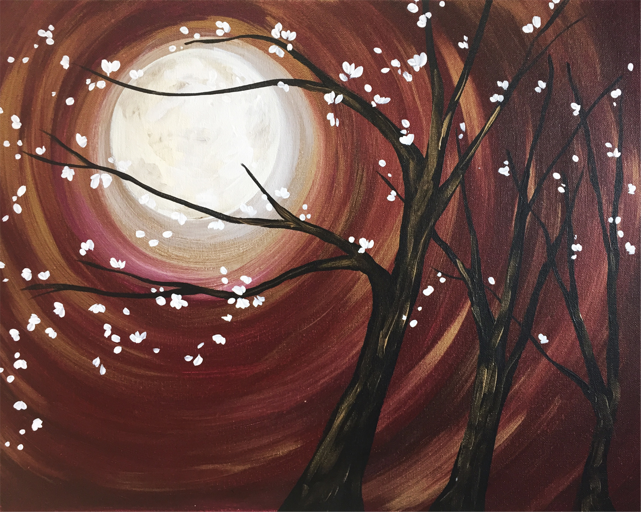 Crimson Moon - Pinot's Palette Painting
