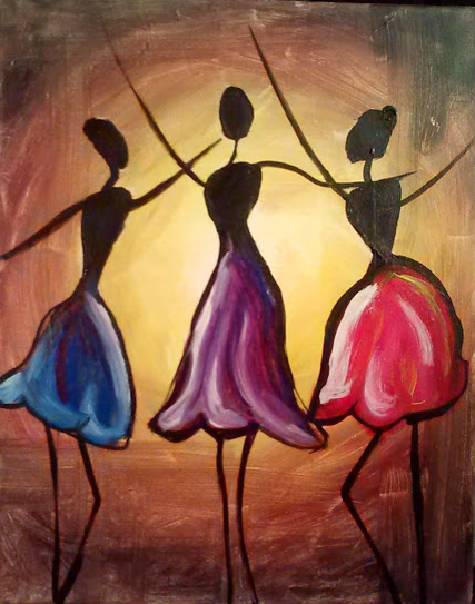 Dancing Trio - Pinot's Palette Painting