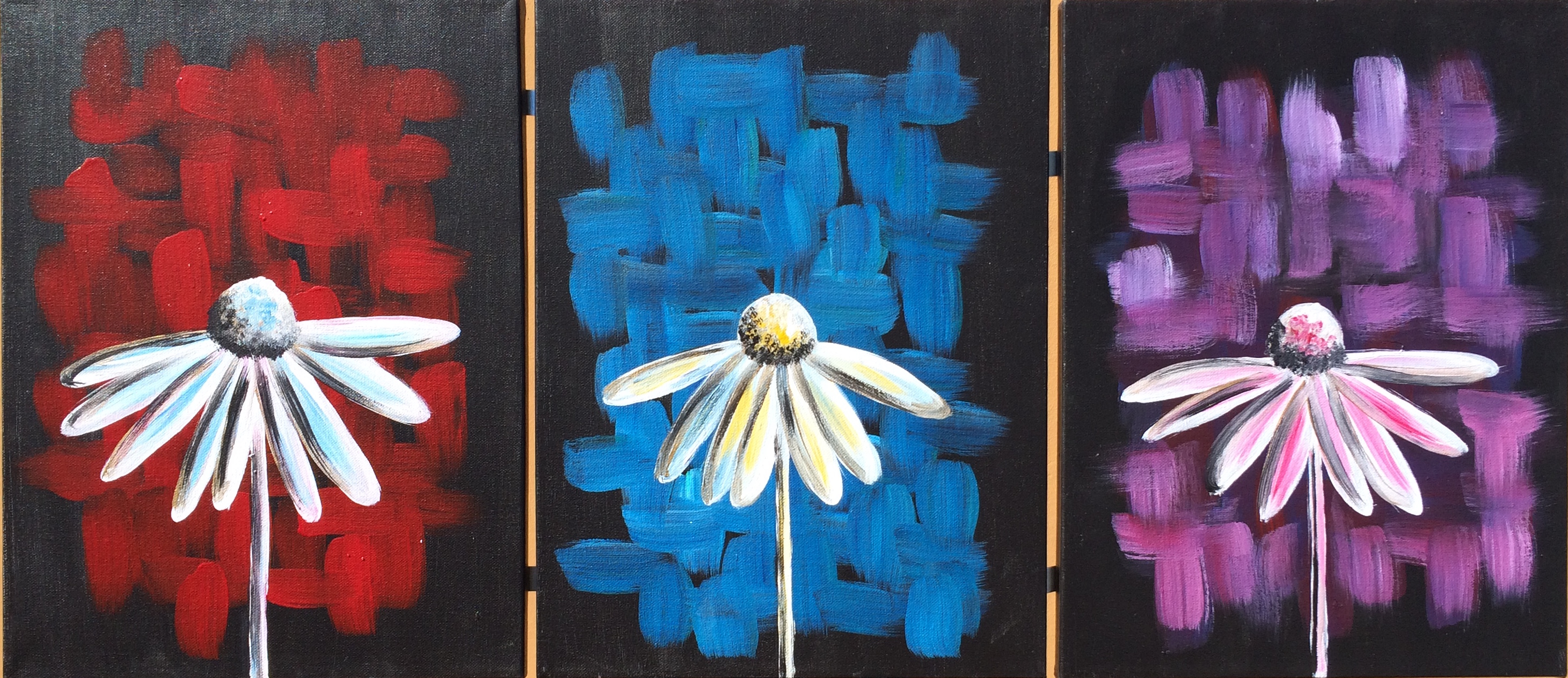 Darling Daisy Trio - Pinot's Palette Painting