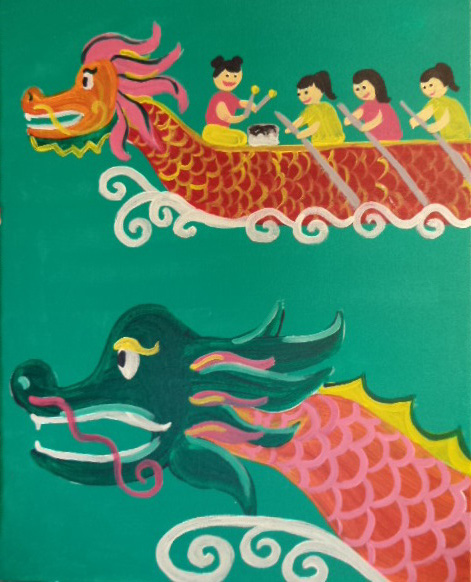 Dragon Boat Race - Pinot's Palette Painting