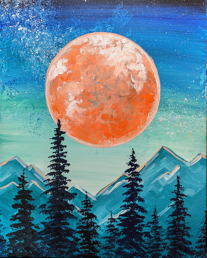 Fall Moon - Pinot's Palette Painting