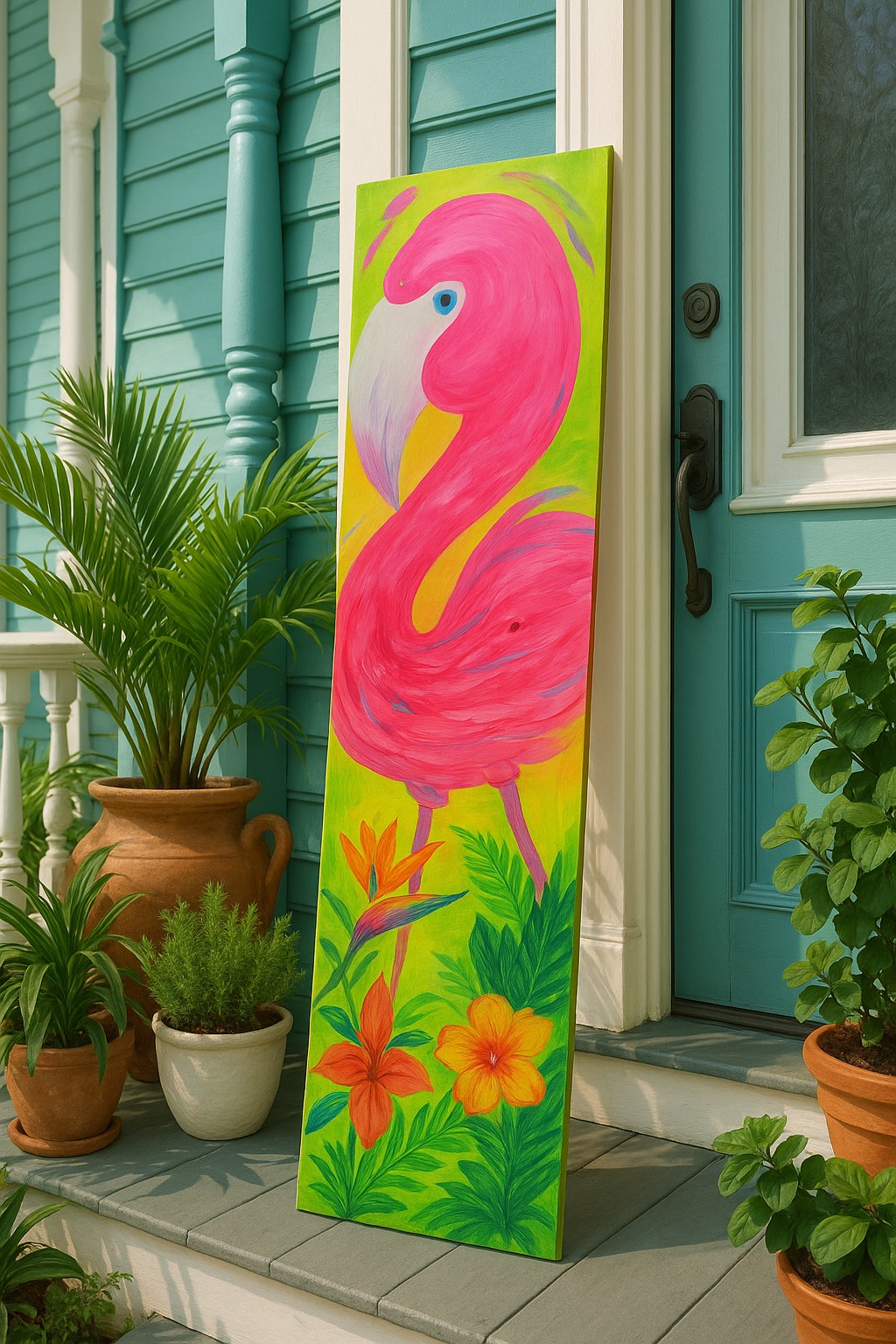 Fancy Yard Bird Porch Leaner - Pinot's Palette Painting