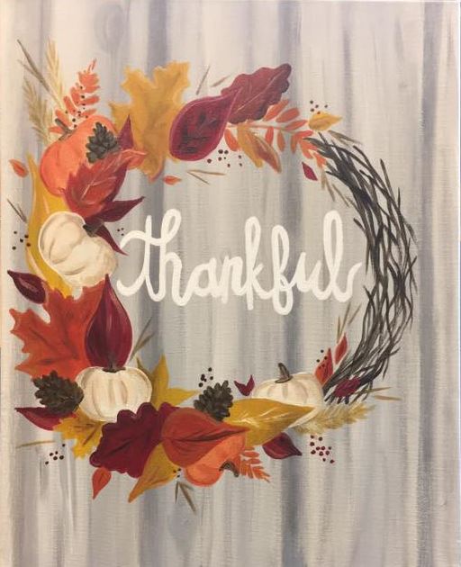 Festive and Thankful - Pinot's Palette Painting