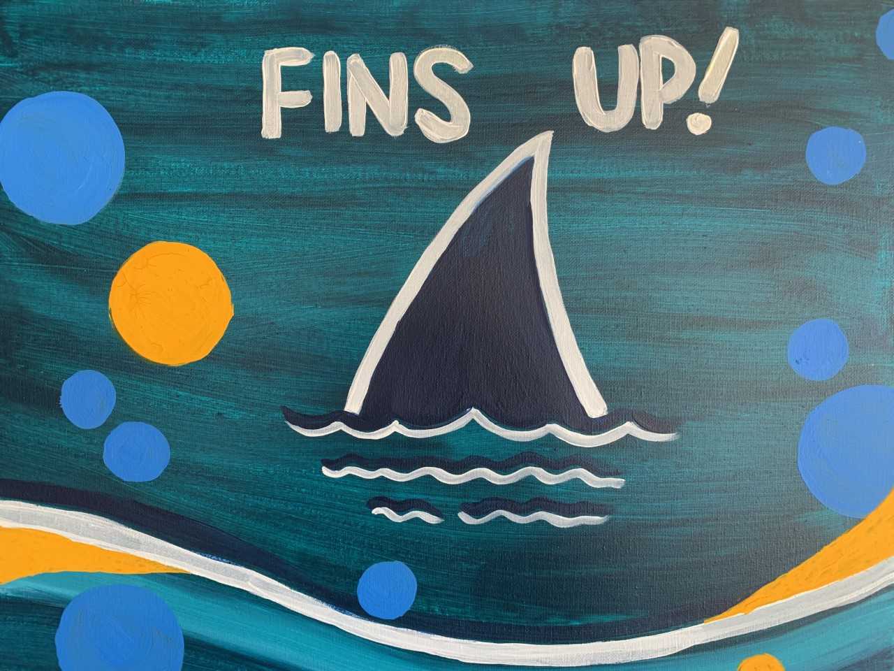 Fins Circlin' Honey - Pinot's Palette Painting