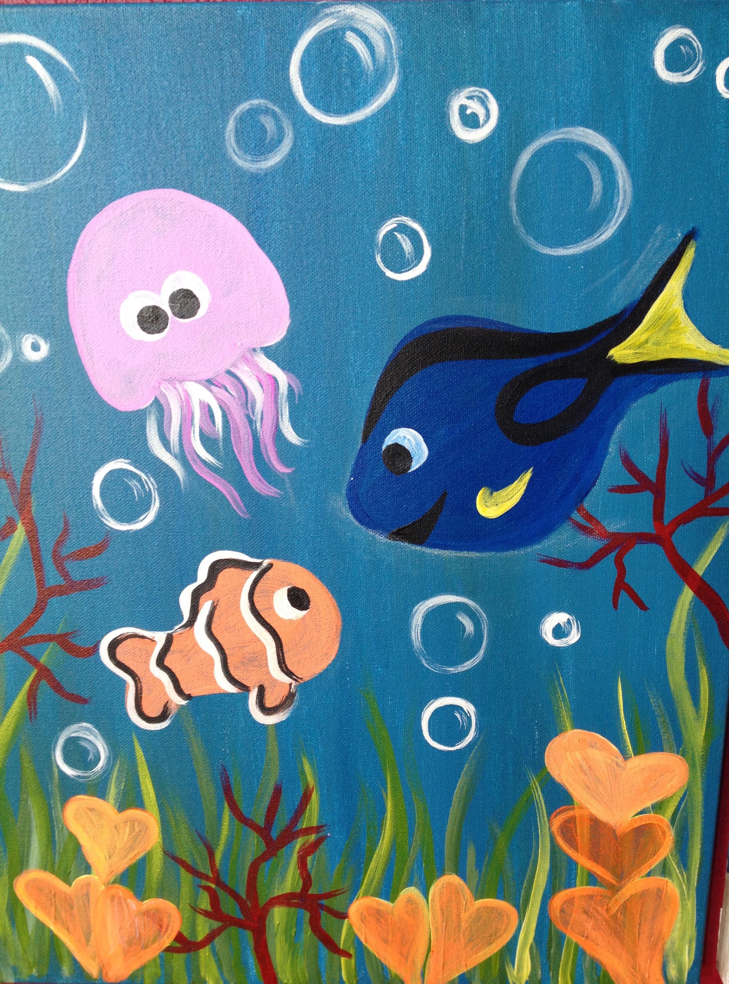Fish Friends - Pinot's Palette Painting