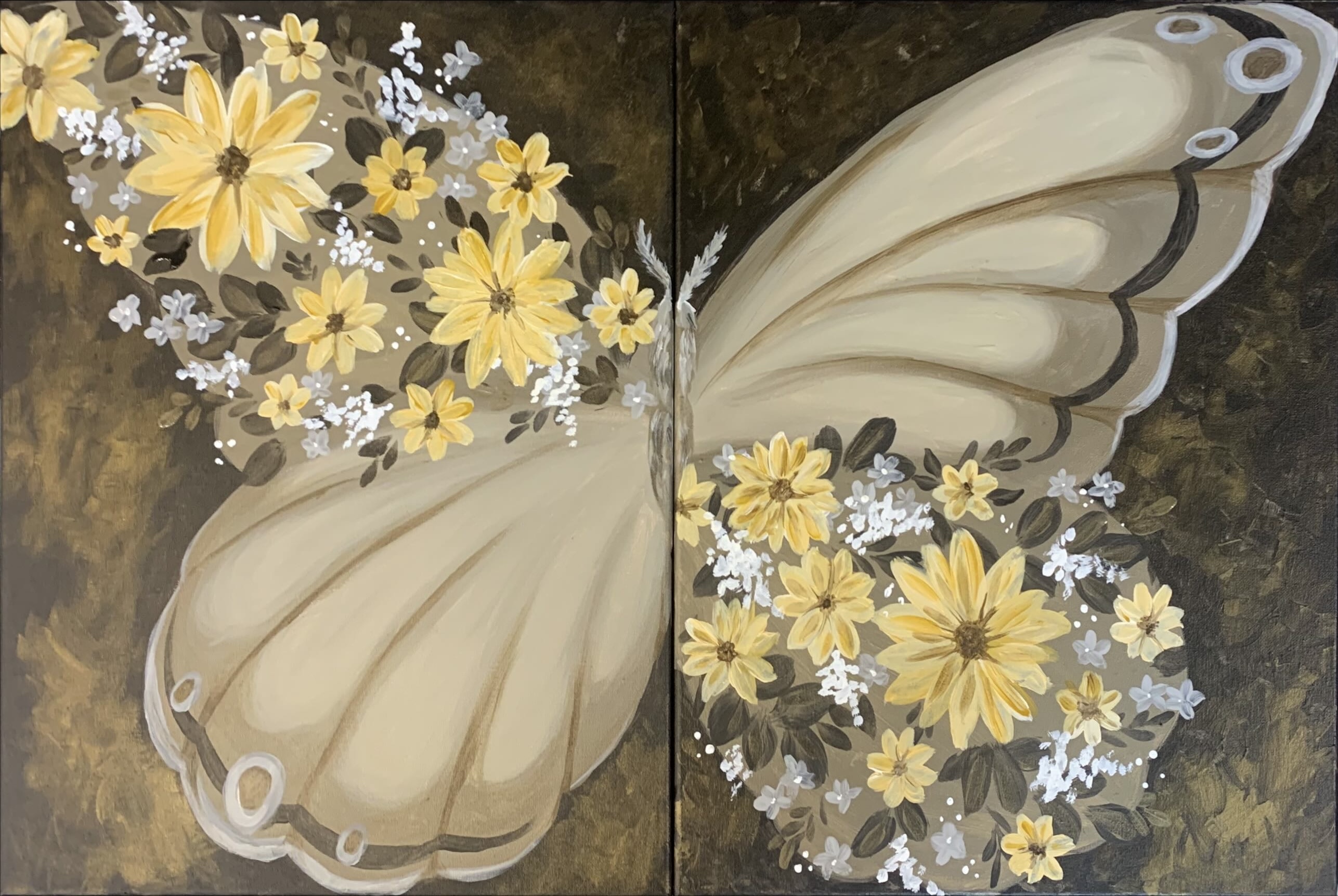 Floral Moth - Date Night - Pinot's Palette Painting