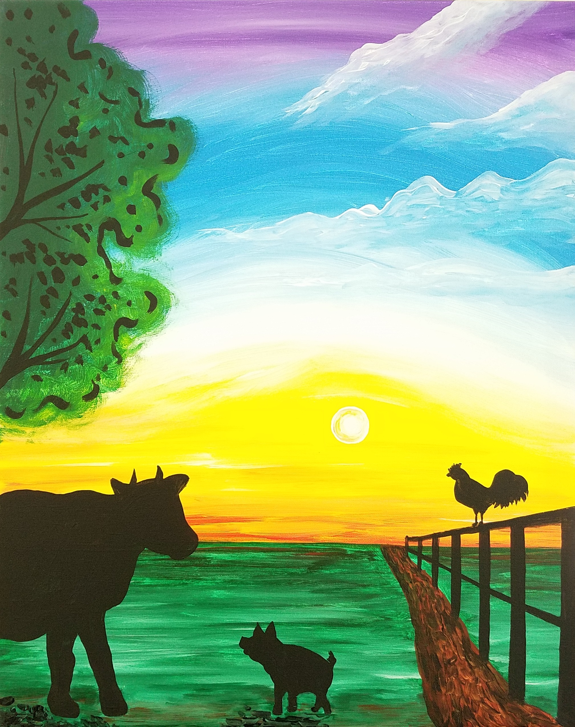 Friendly Farm - Pinot's Palette Painting