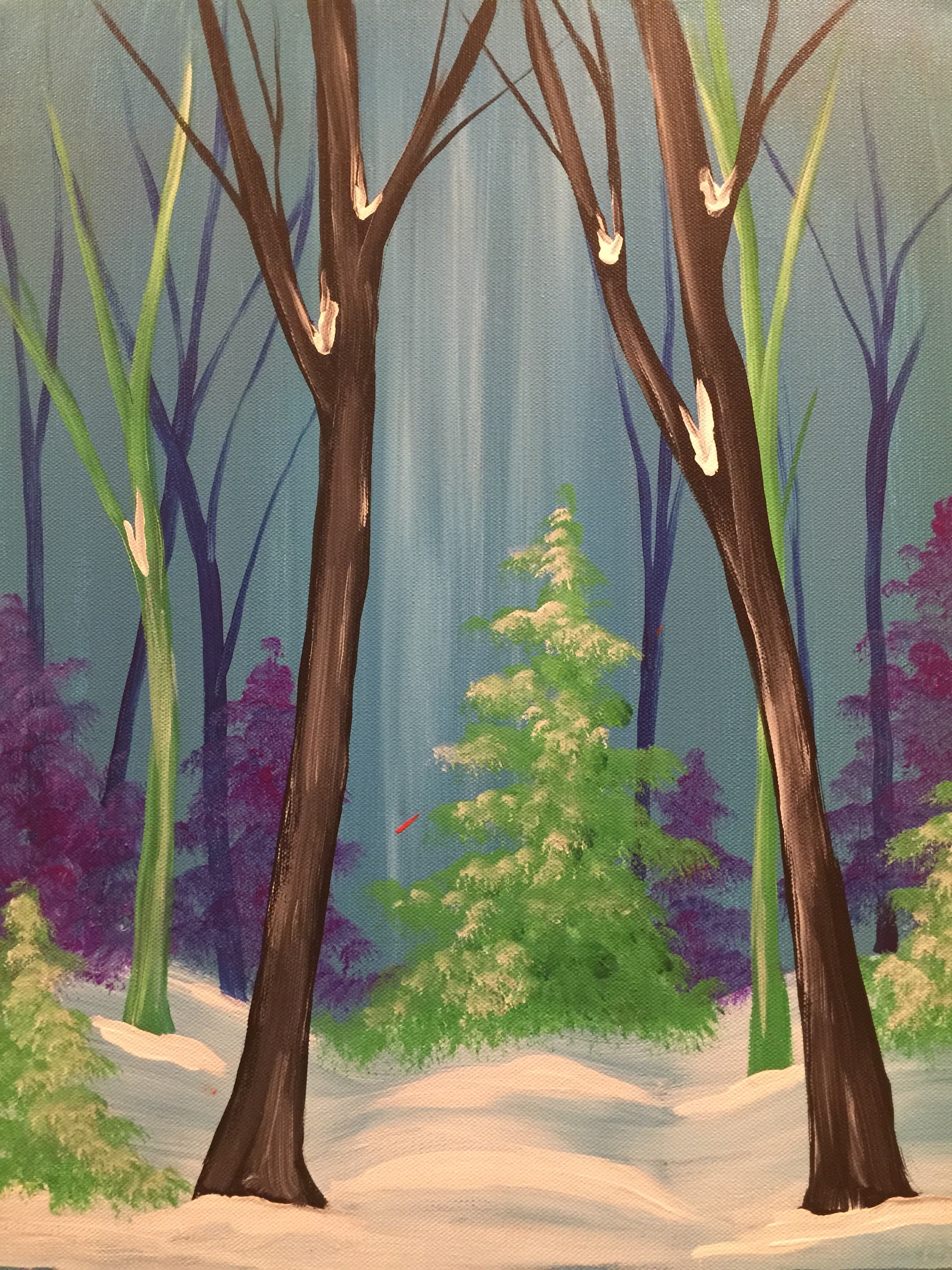 Frosty Forest - Pinot's Palette Painting