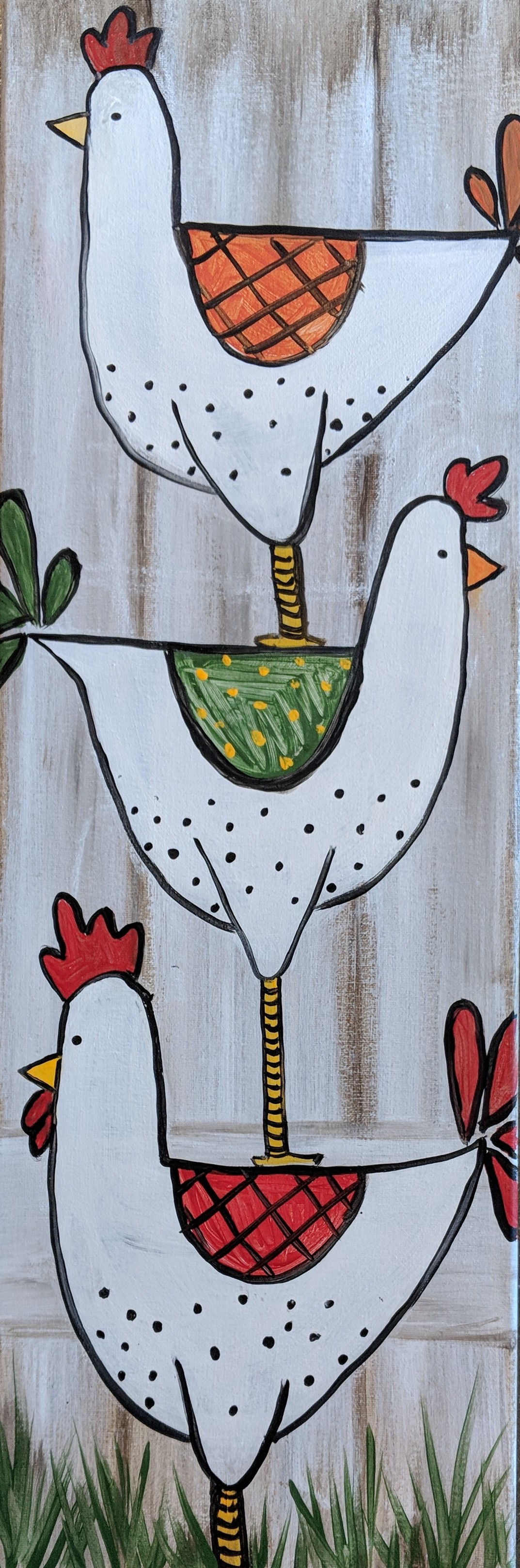 Funky Chickens - Pinot's Palette Painting