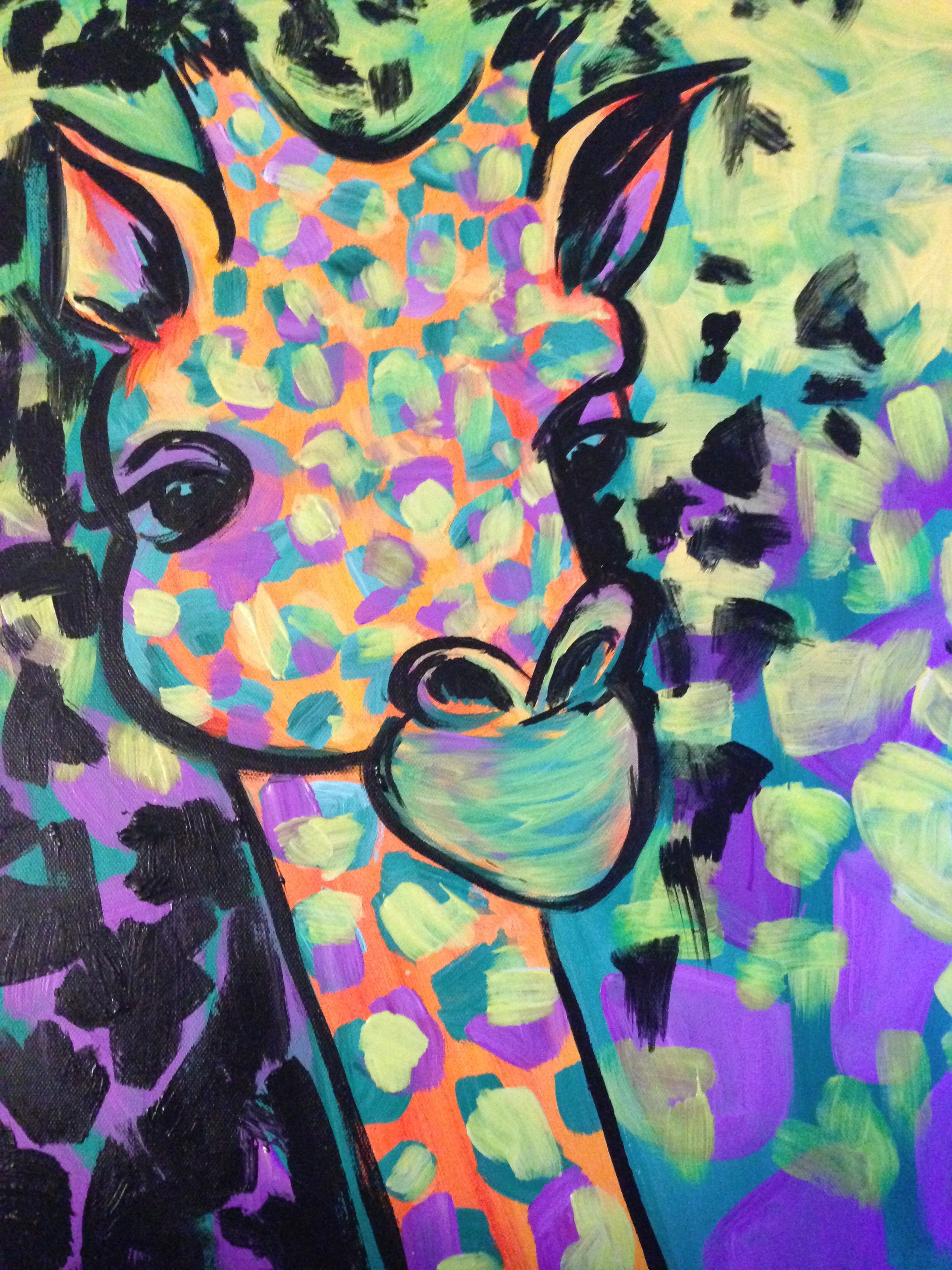 Funky Giraffe - Pinot's Palette Painting