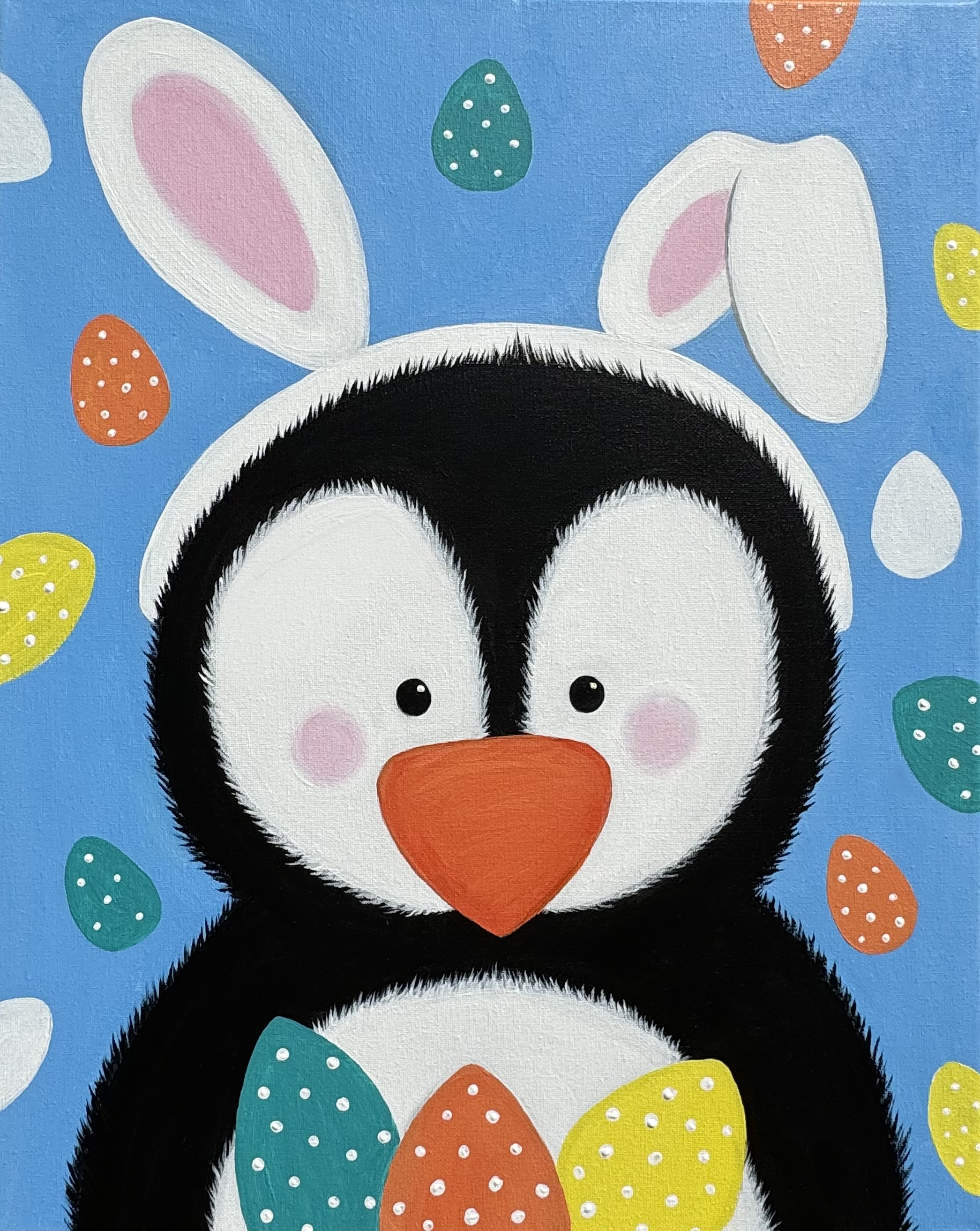 Funny Bunny Friend - Pinot's Palette Painting