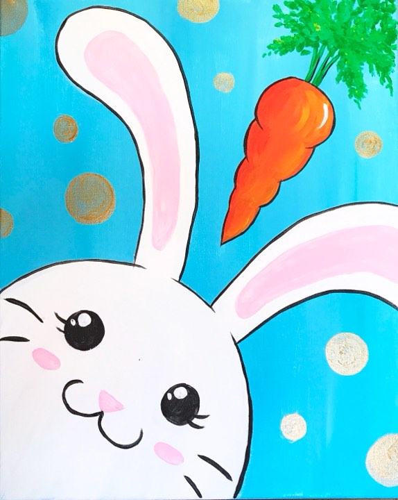 Funny Bunny - Pinot's Palette Painting