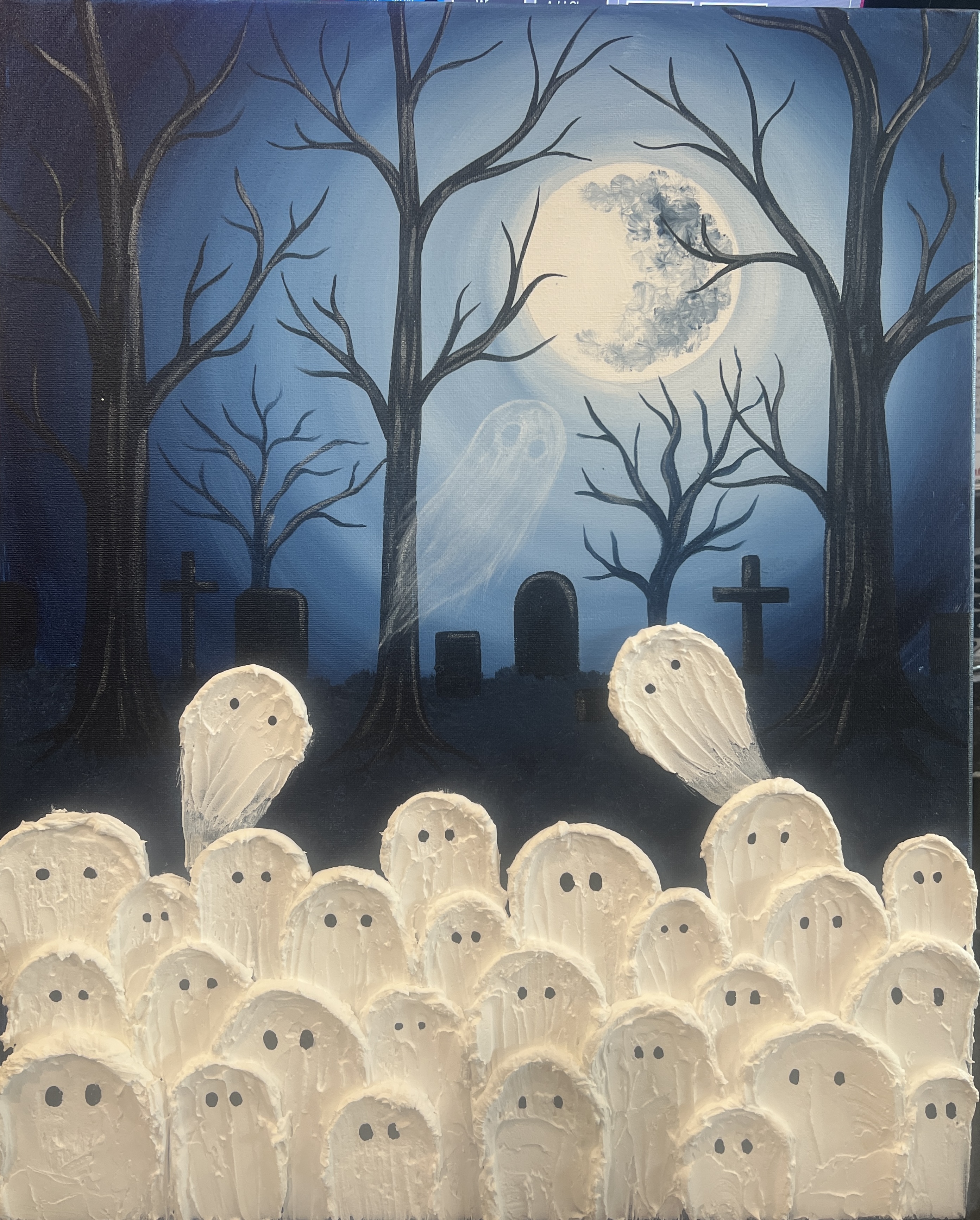 Ghosts in the Graveyard - Pinot's Palette Painting