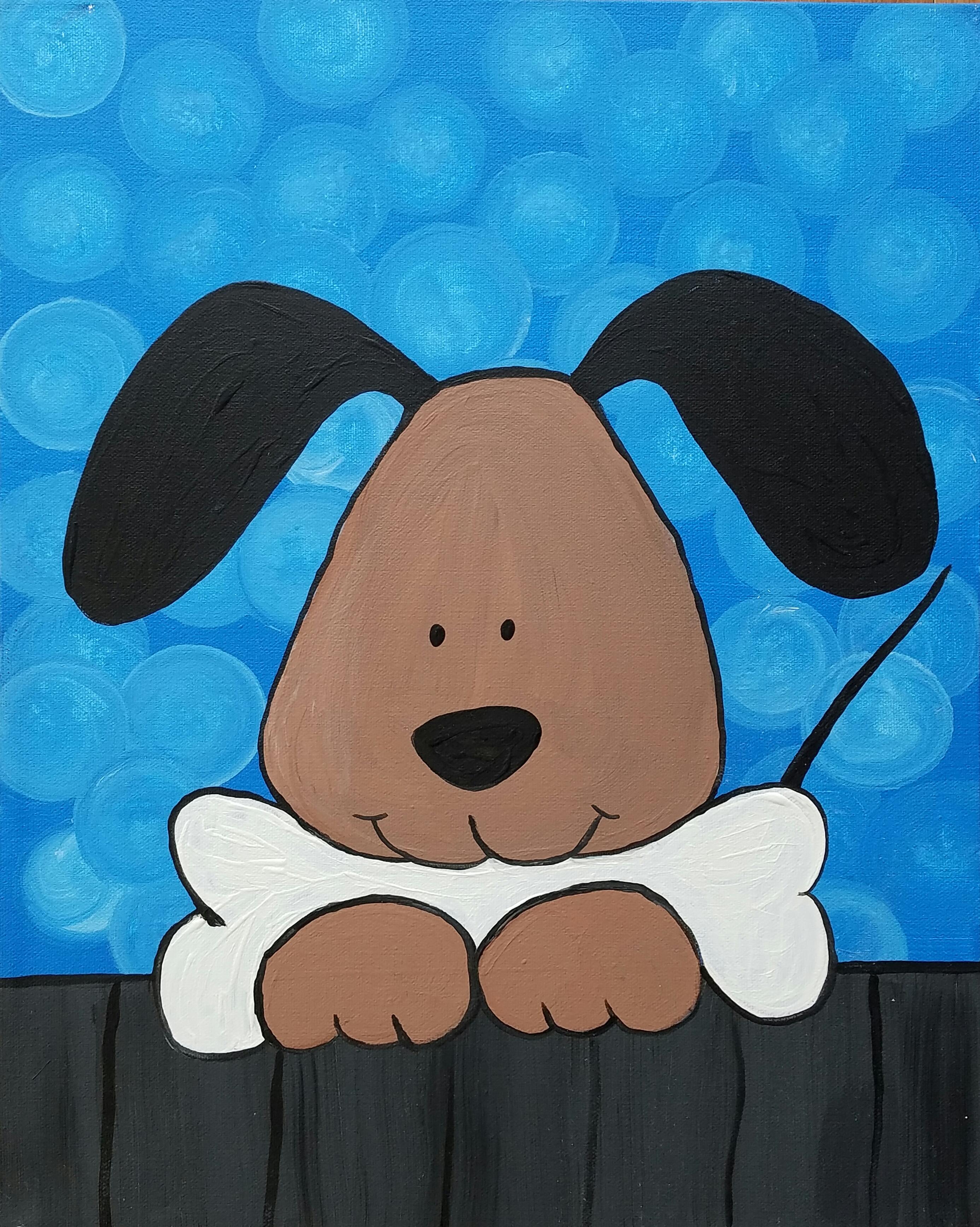 Give a Dog a Bone - Pinot's Palette Painting