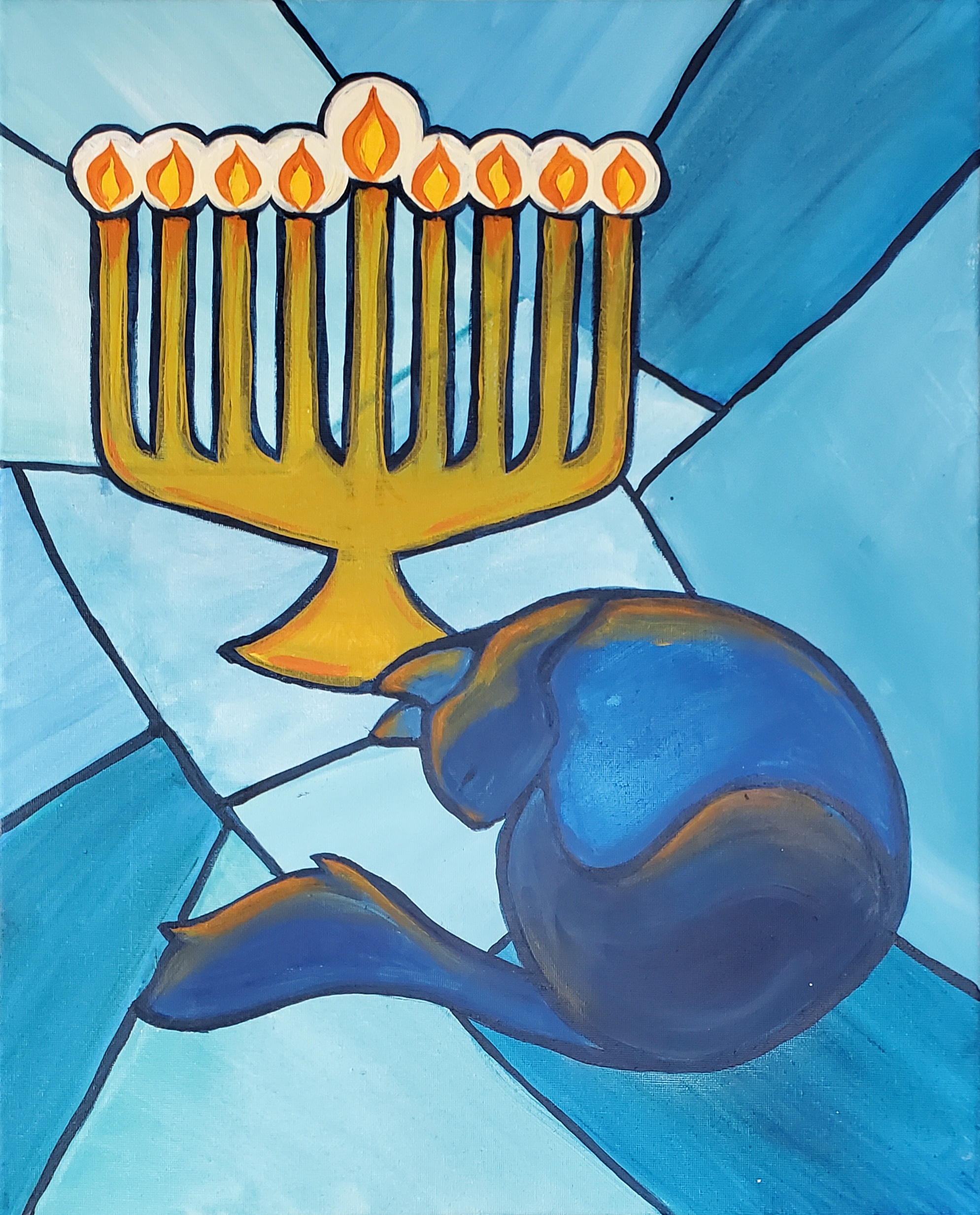 Hanukkah At Home - Pinot's Palette Painting