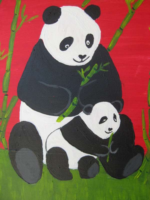 Happy Pandas - Pinot's Palette Painting