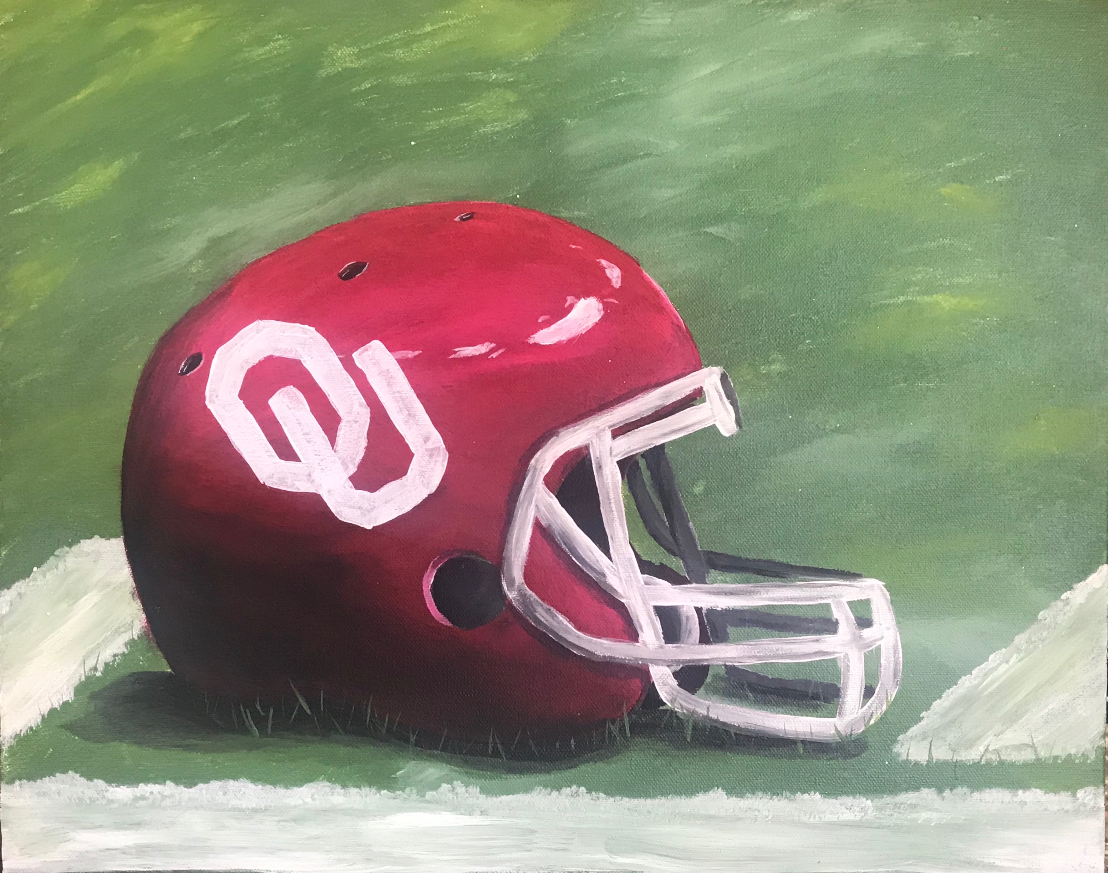 Hash Mark Helmet - Pinot's Palette Painting