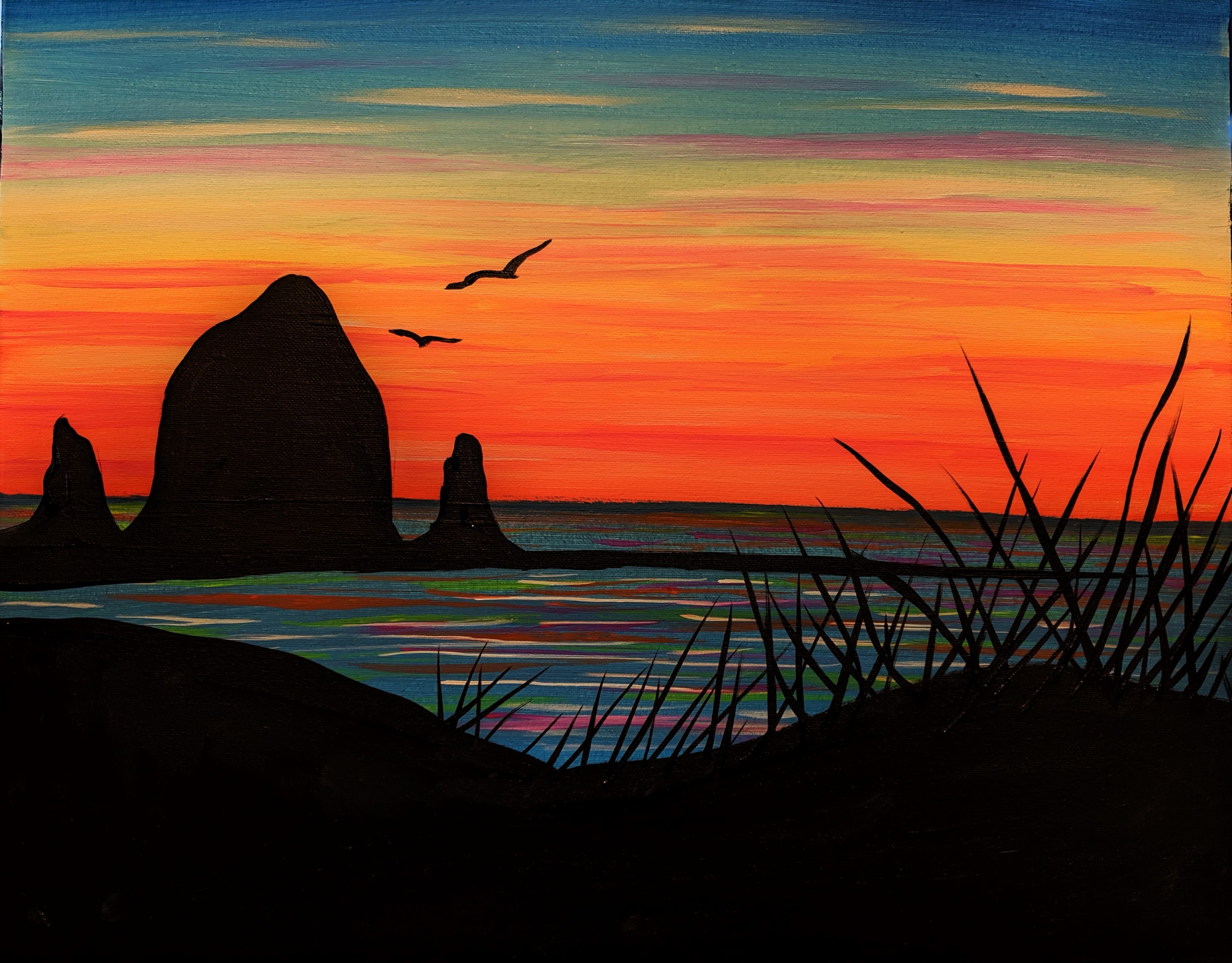 Haystack Rock - Pinot's Palette Painting