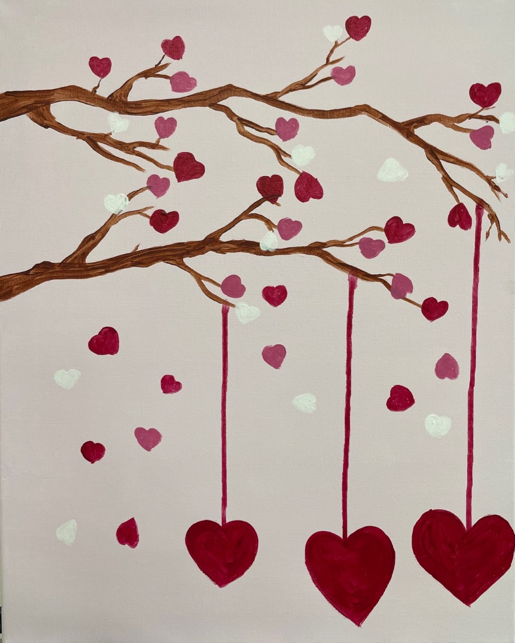 Heart Bloom Tree - Pinot's Palette Painting