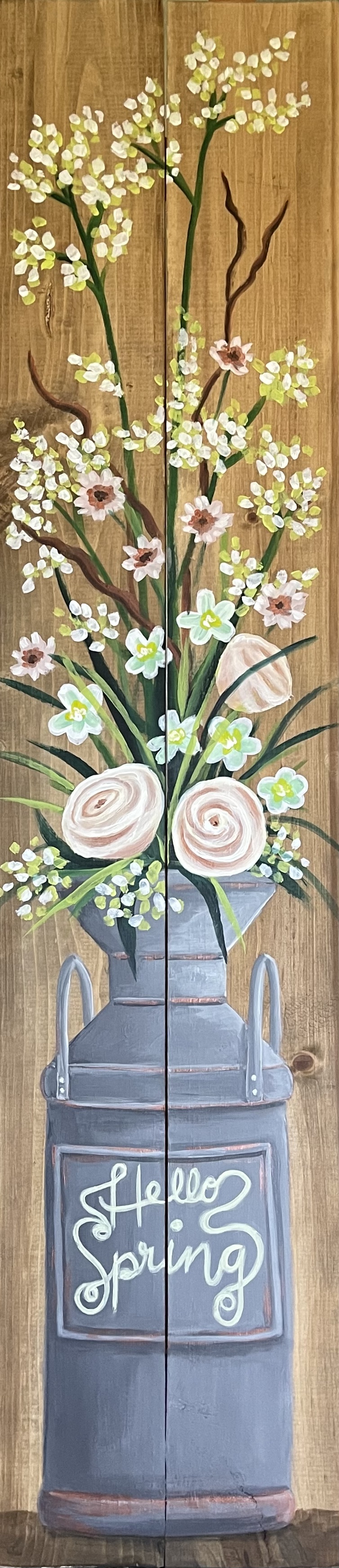 Hello Spring Porch Leaner - Pinot's Palette Painting