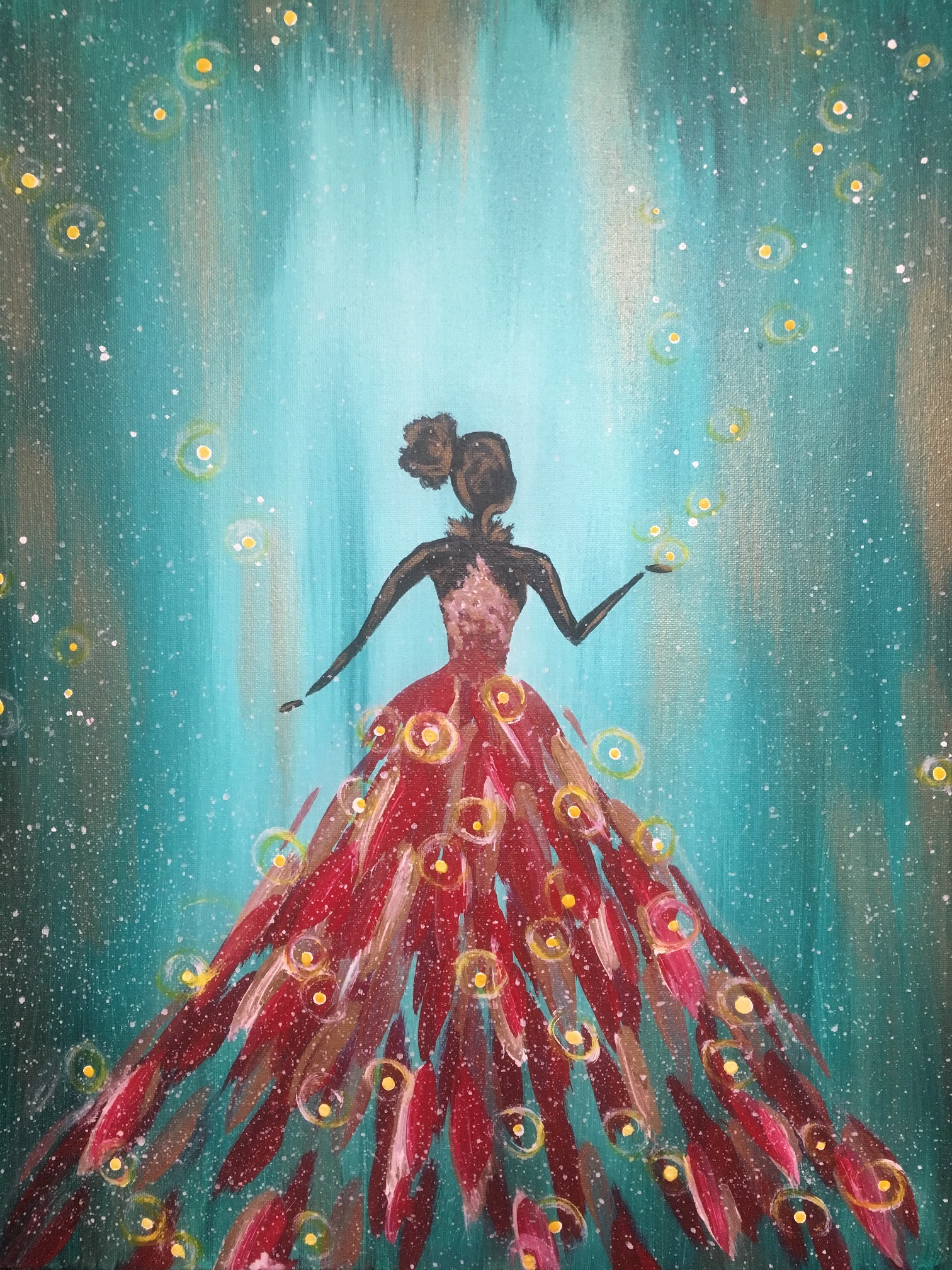 Holiday Firefly Dance - Pinot's Palette Painting