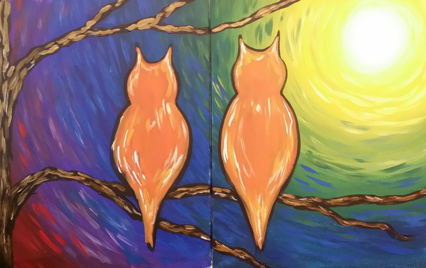 Hoot Sweet Date Night - Pinot's Palette Painting