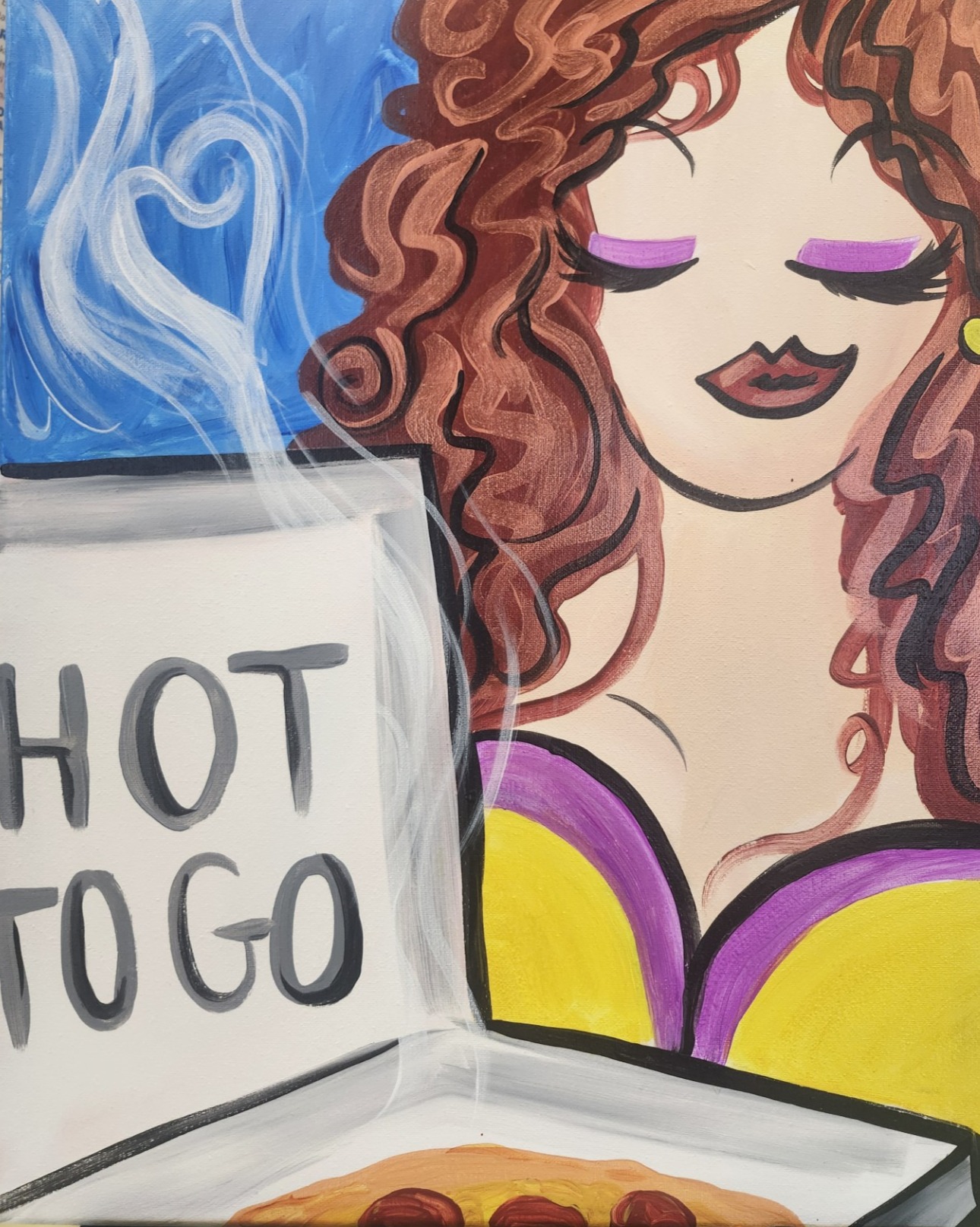 Hot to Go - Pinot's Palette Painting