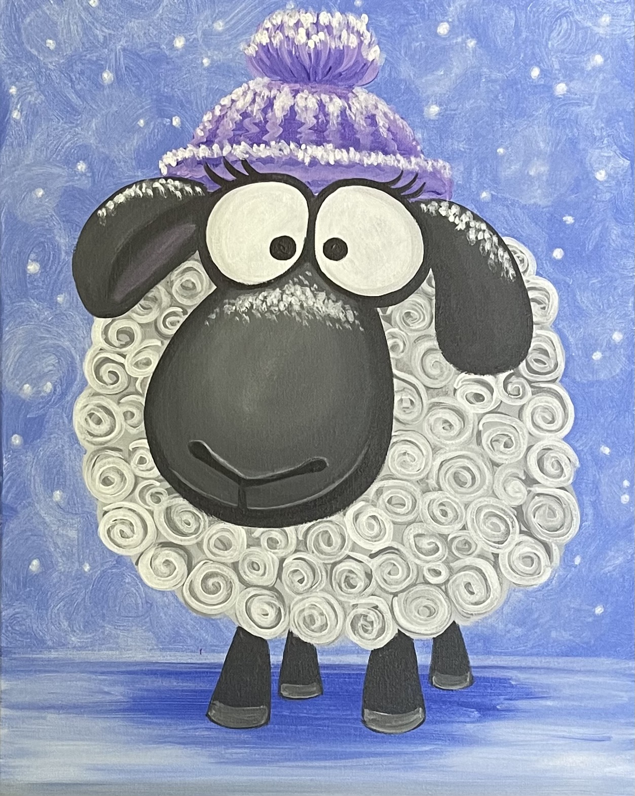 Icy Ewe - Pinot's Palette Painting