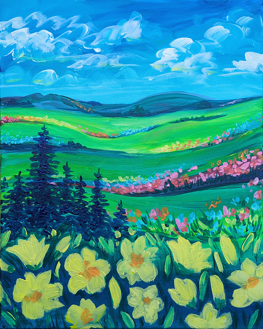 Impressionist Meadow - Pinot's Palette Painting