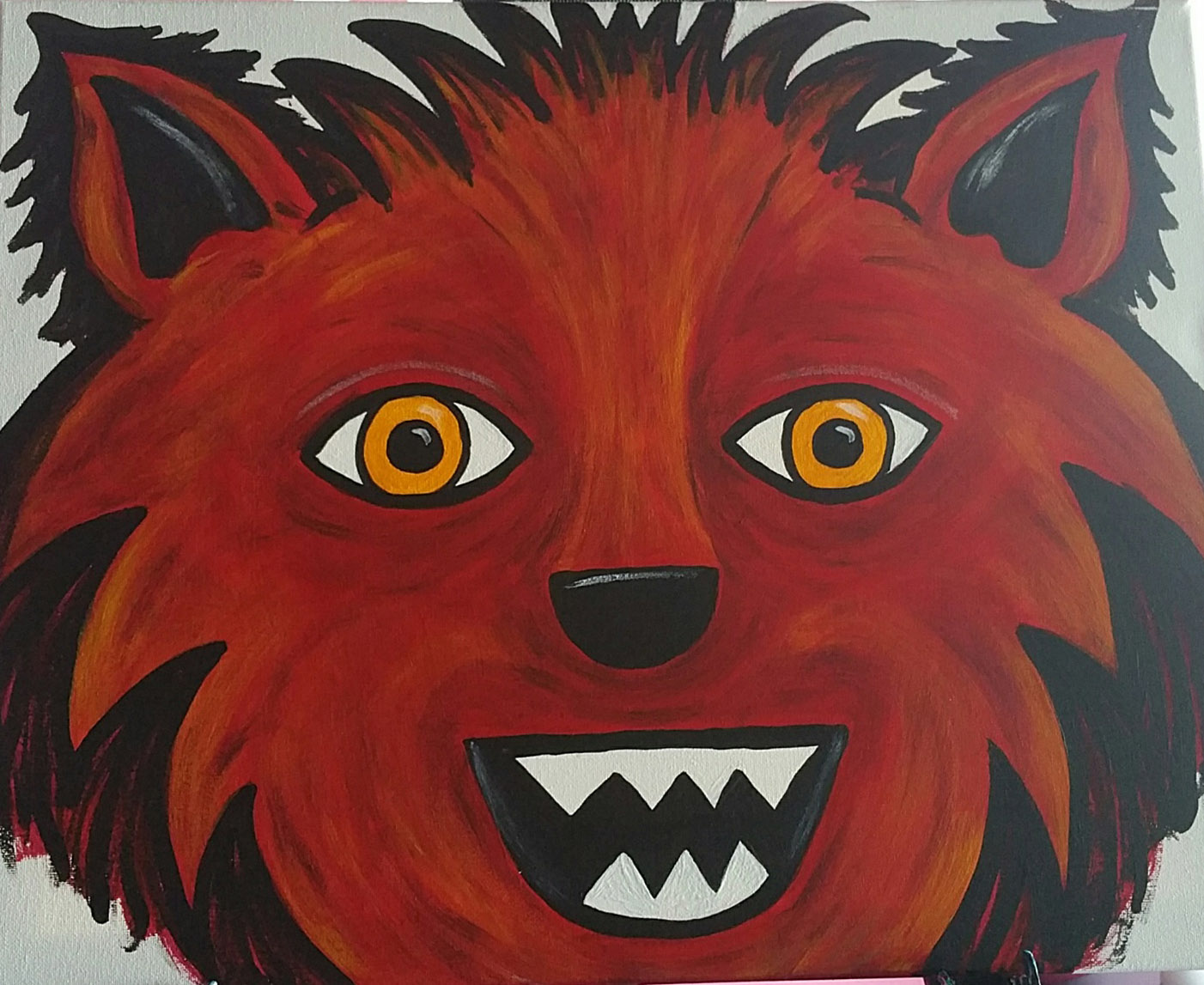 Kid's Red Wolf - Pinot's Palette Painting