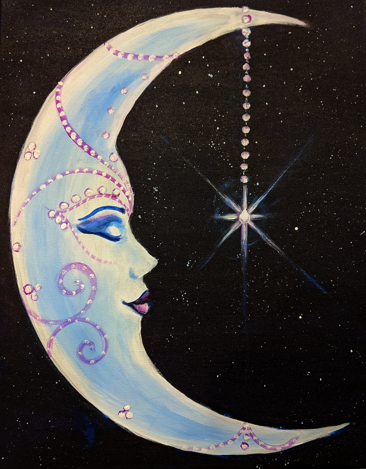 Lady Moon - Pinot's Palette Painting